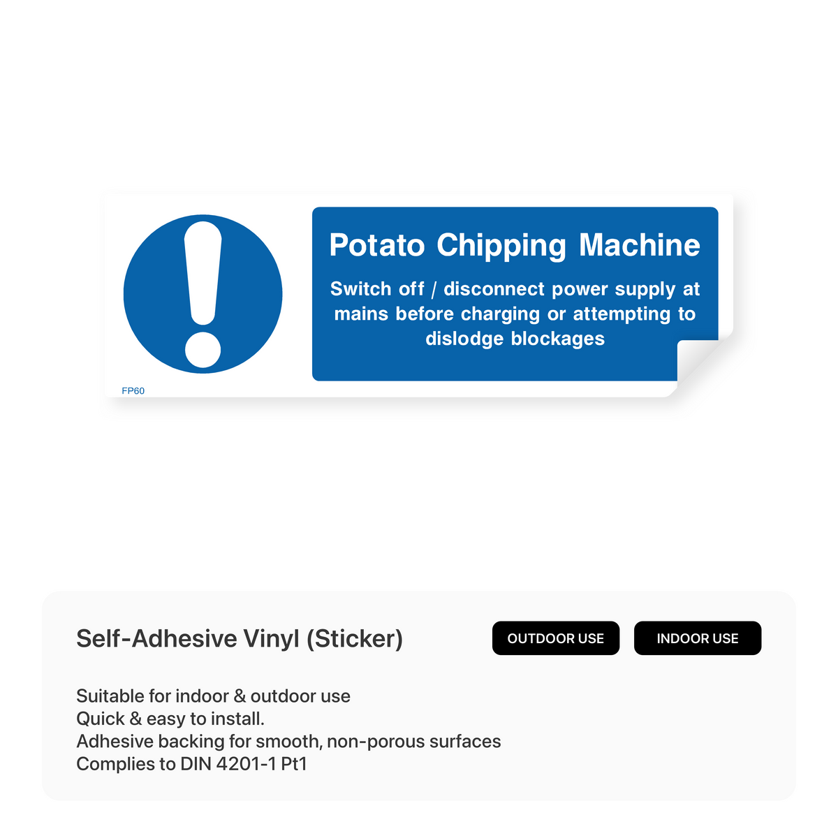 Potato Chipping Machine Safety Sign – Safety Signs & Stickers