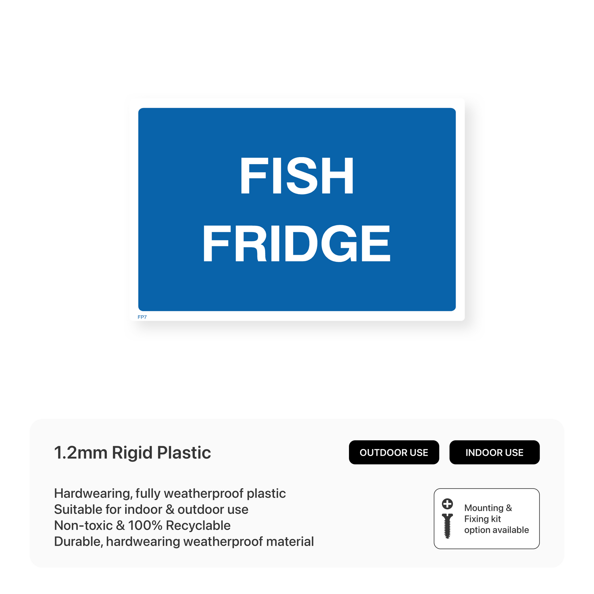 Fish Fridge Sign – Safety Signs & Stickers