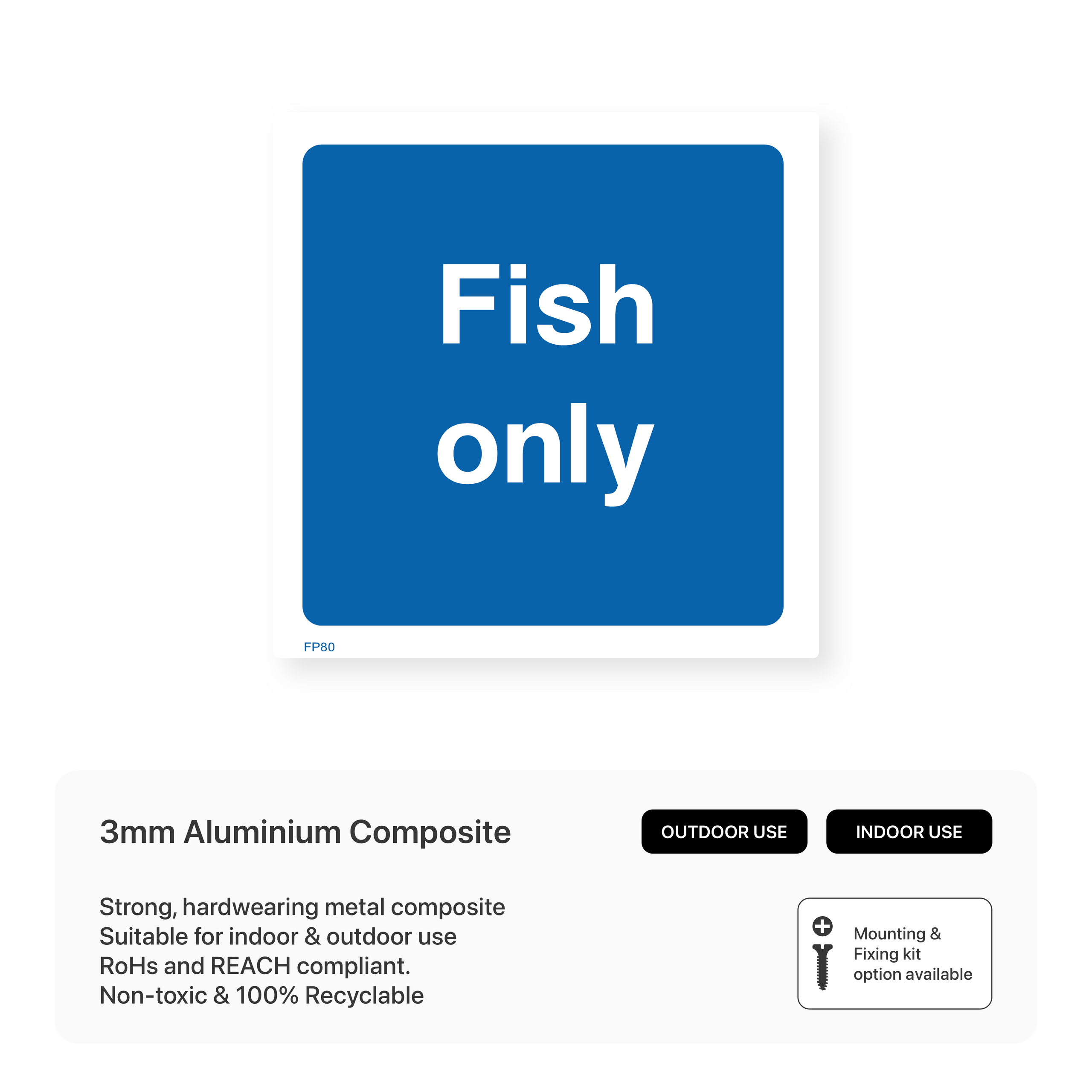 Fish Only Sign – Safety Signs & Stickers