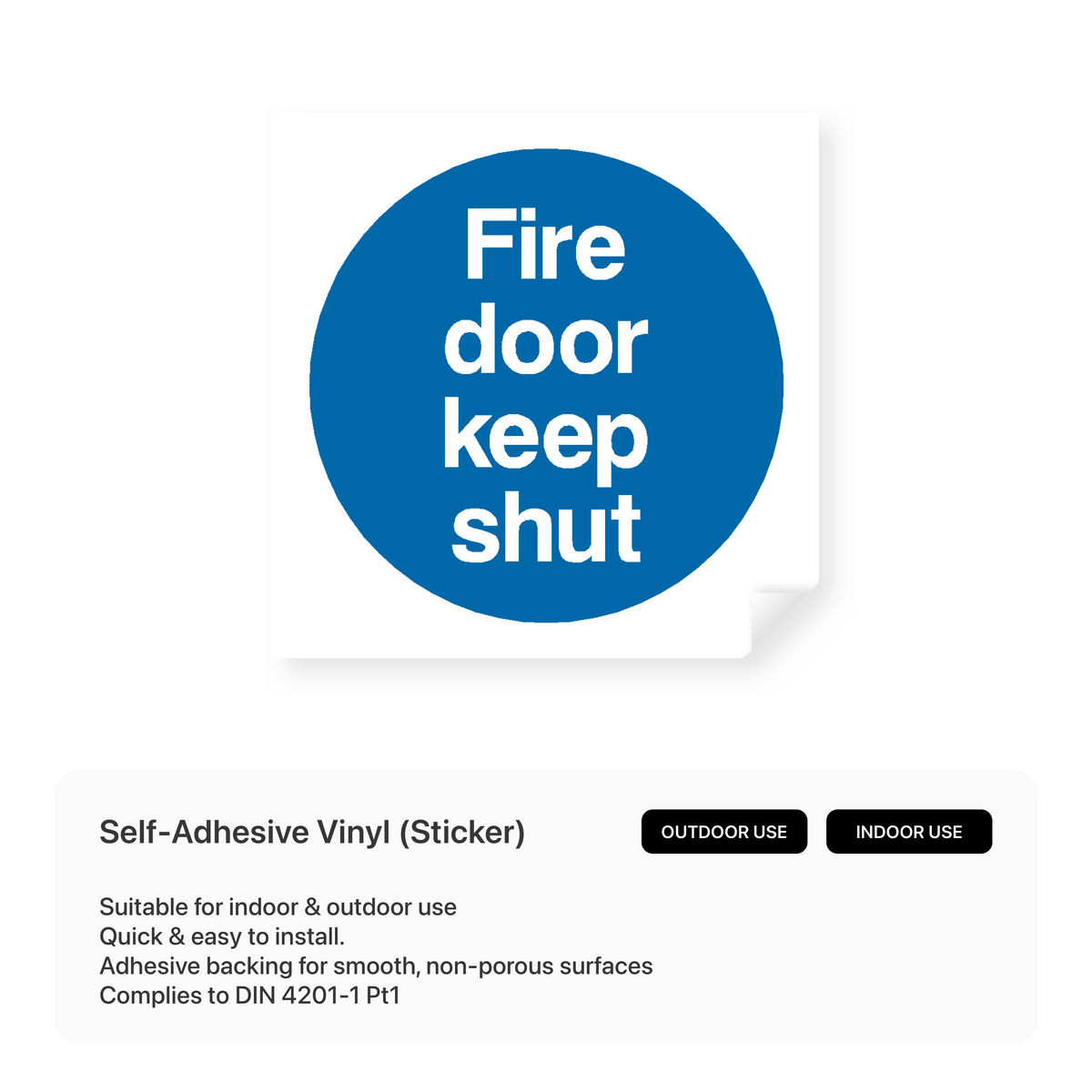 Fire Door Keep Shut Sign – Safety Signs & Stickers