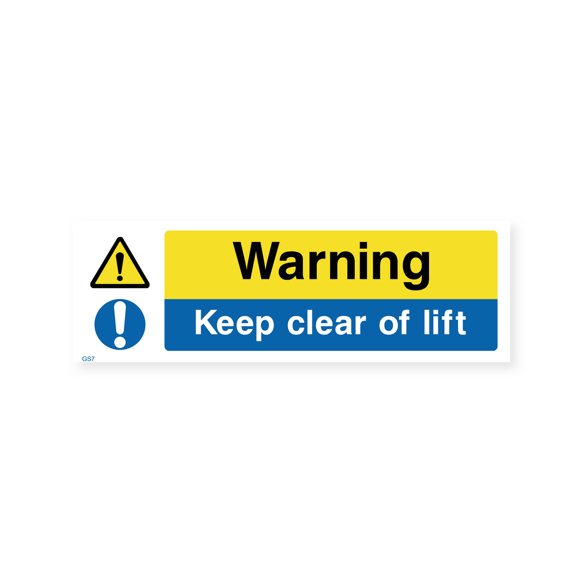 Warning - Keep Clear of Lift Sign – Safety Signs & Stickers