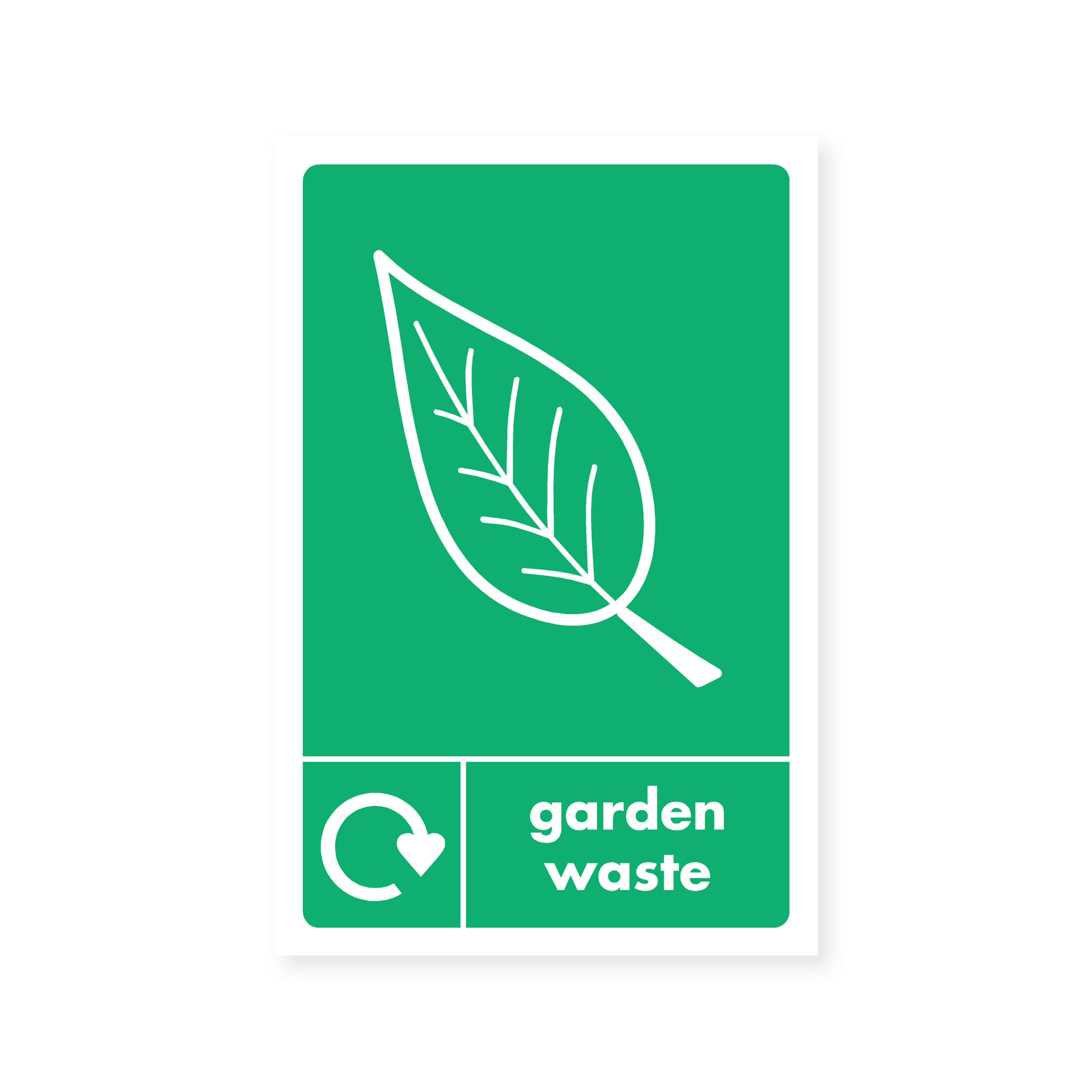 Garden Waste Recycling - Portrait Sign – Safety Signs & Stickers