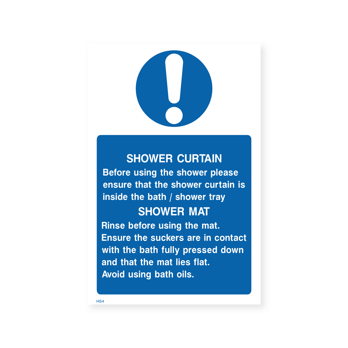 Shower Curtain Sign – Safety Signs & Stickers