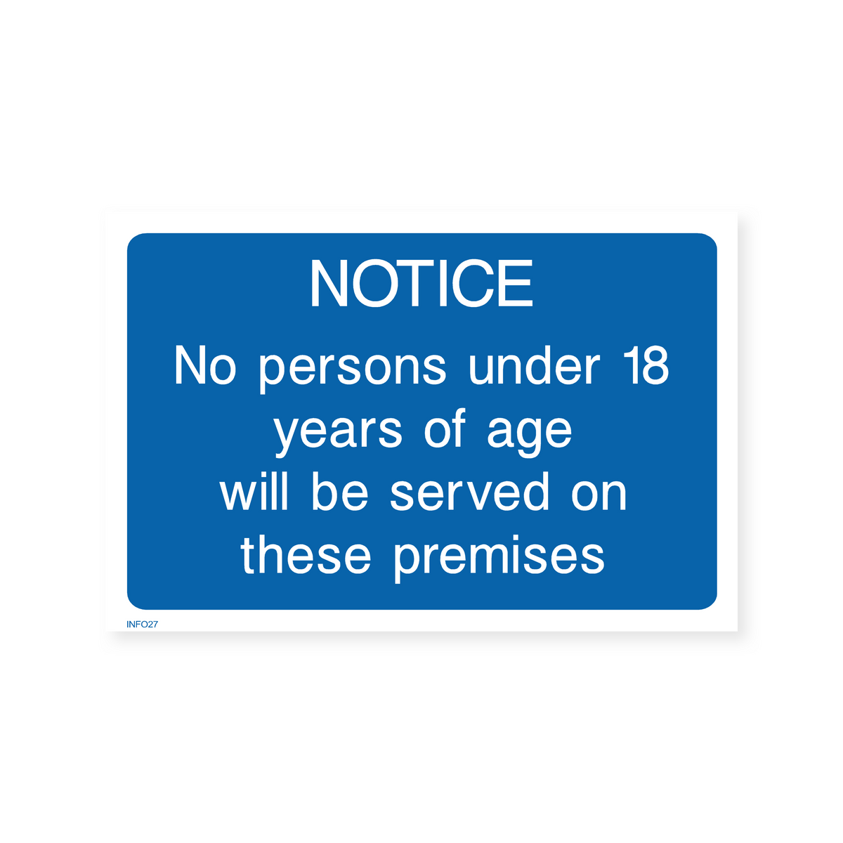 "No Persons Under 18" Sign – Safety Signs & Stickers