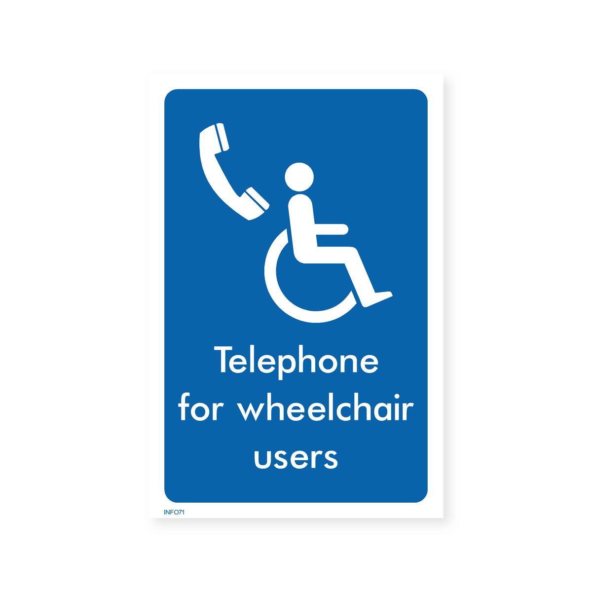 Telephone for Wheelchair Users Sign – Safety Signs & Stickers