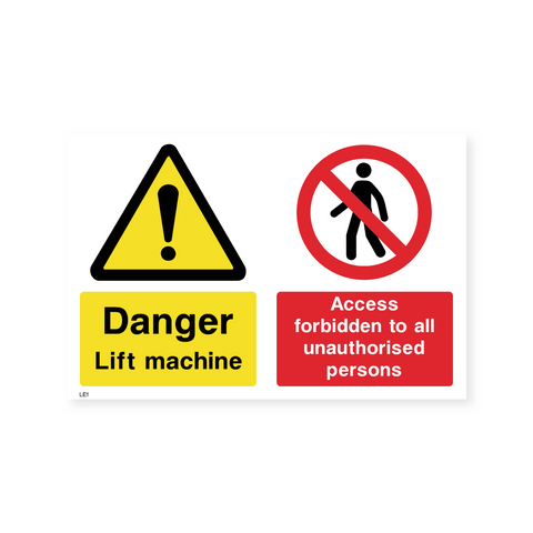 "Danger - Lift Machine" Sign – Safety Signs & Stickers