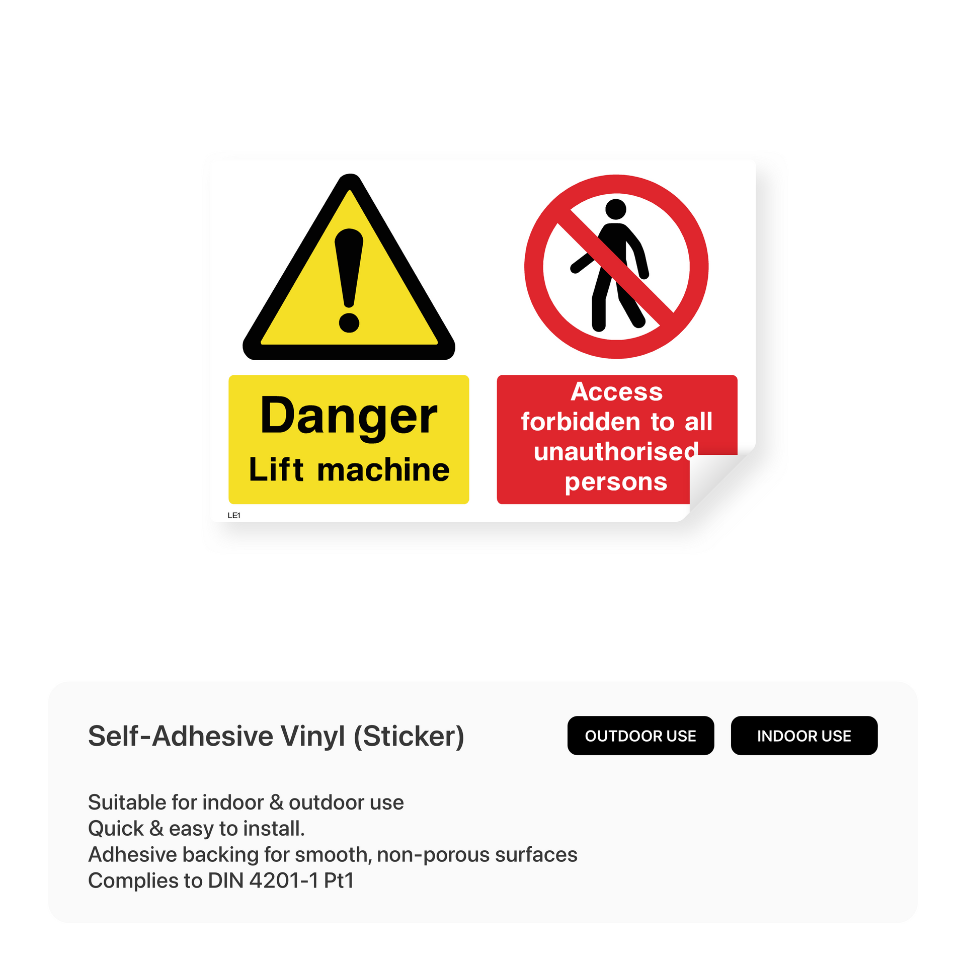 "Danger - Lift Machine" Sign – Safety Signs & Stickers
