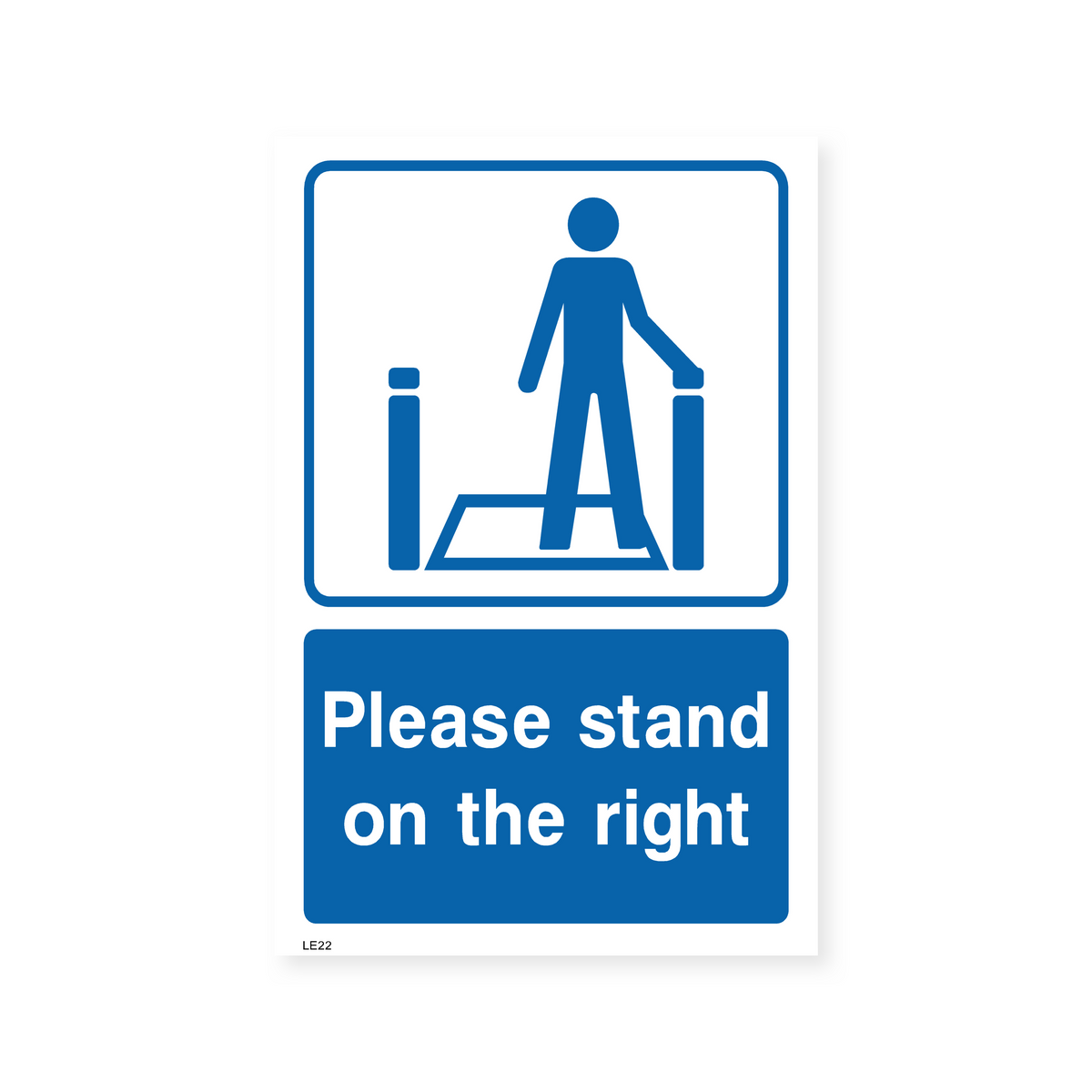 "Stand on the Right" Sign – Safety Signs & Stickers