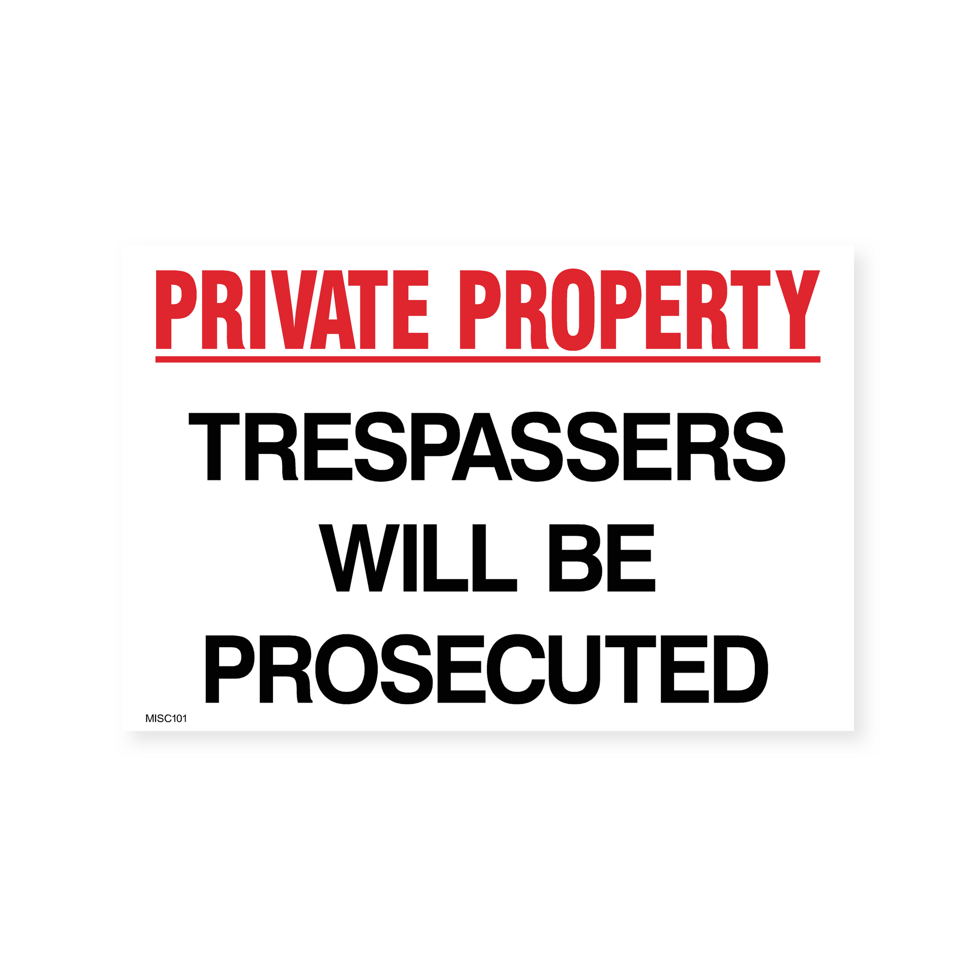 Private Property No Trespassing Sign – Safety Signs & Stickers