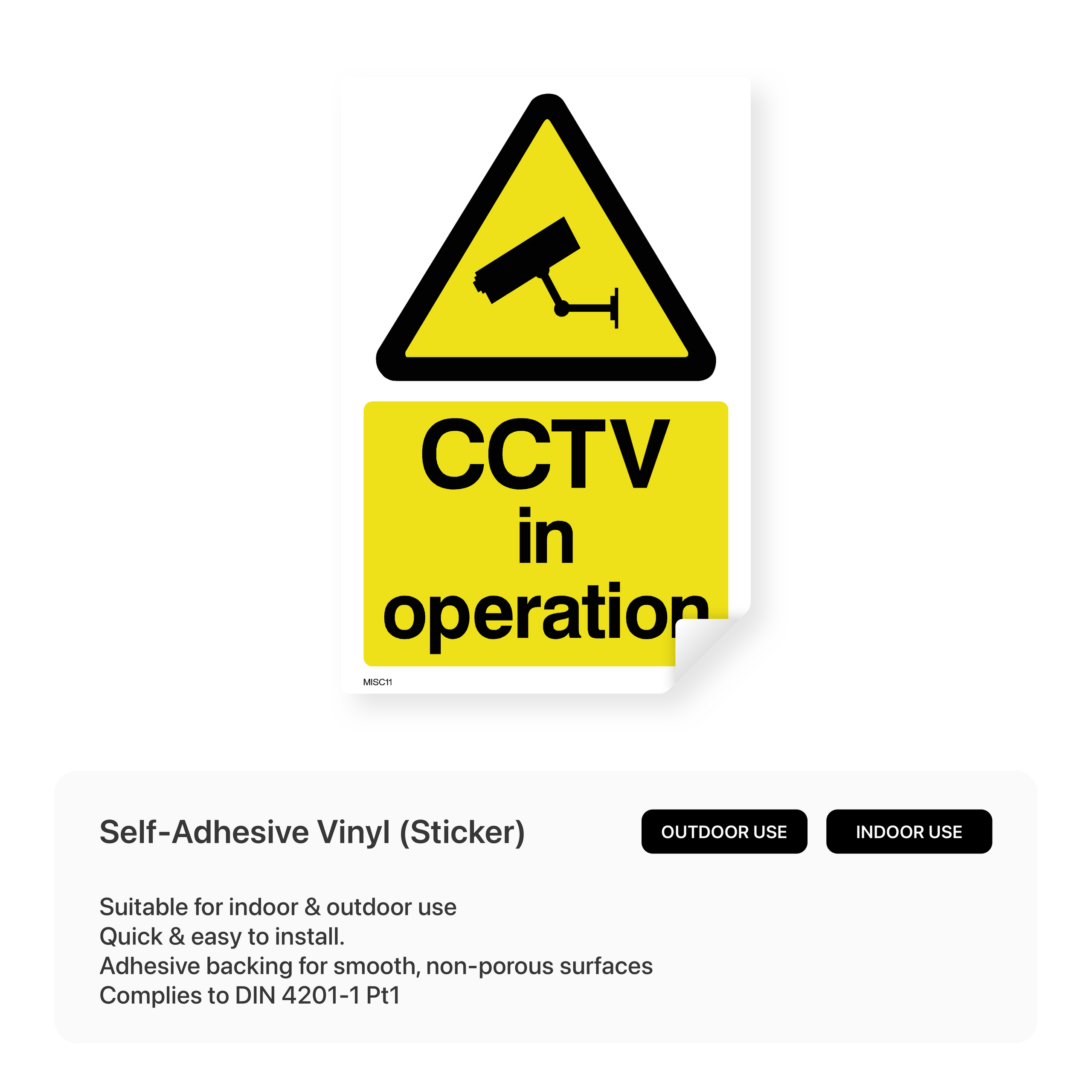 CCTV in Operation Sign – Safety Signs & Stickers