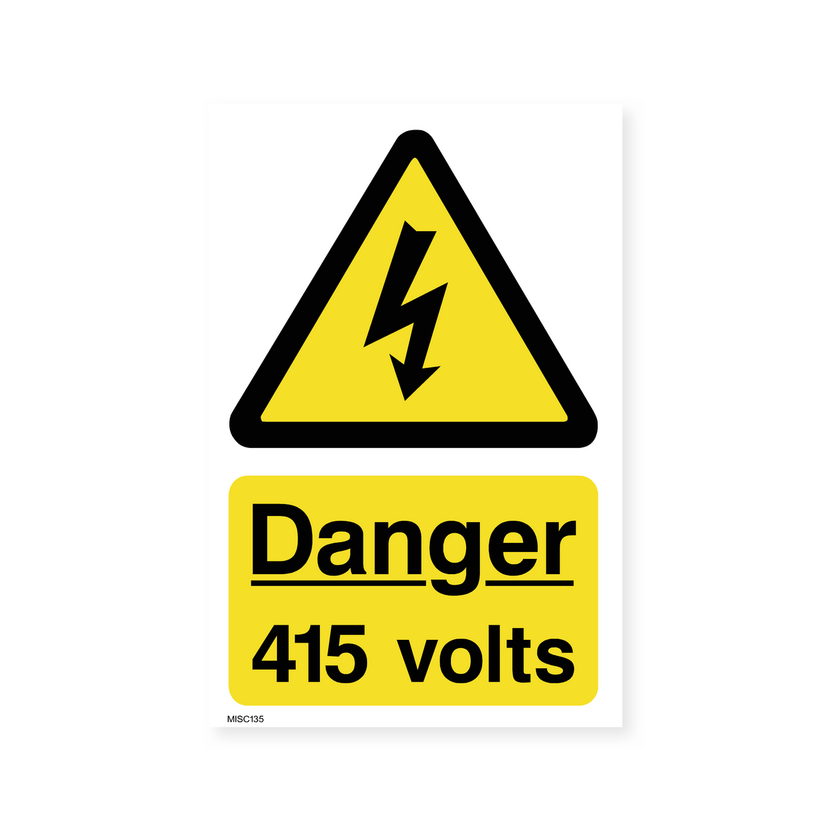 Danger 415 Volts Sign – Safety Signs & Stickers