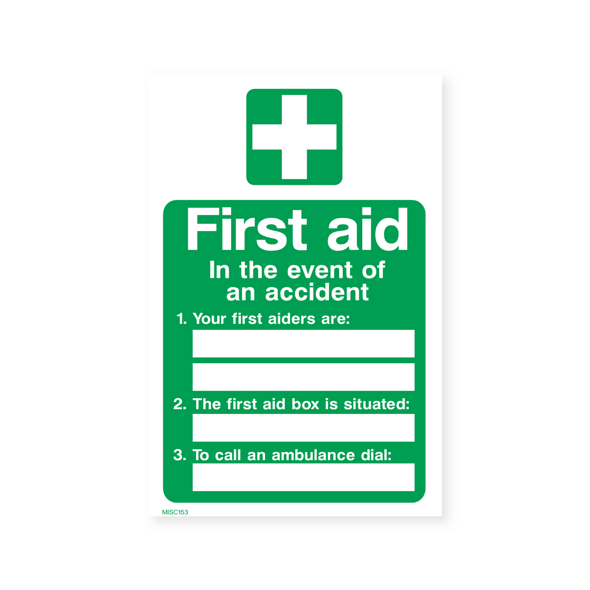First Aid Information Sign – Safety Signs & Stickers