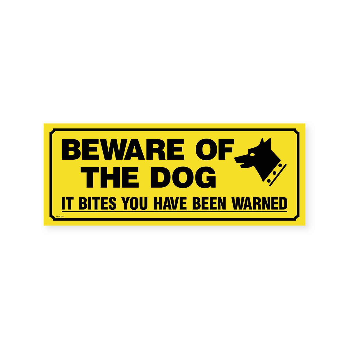 Beware of Dog Sign (It Bites) – Safety Signs & Stickers