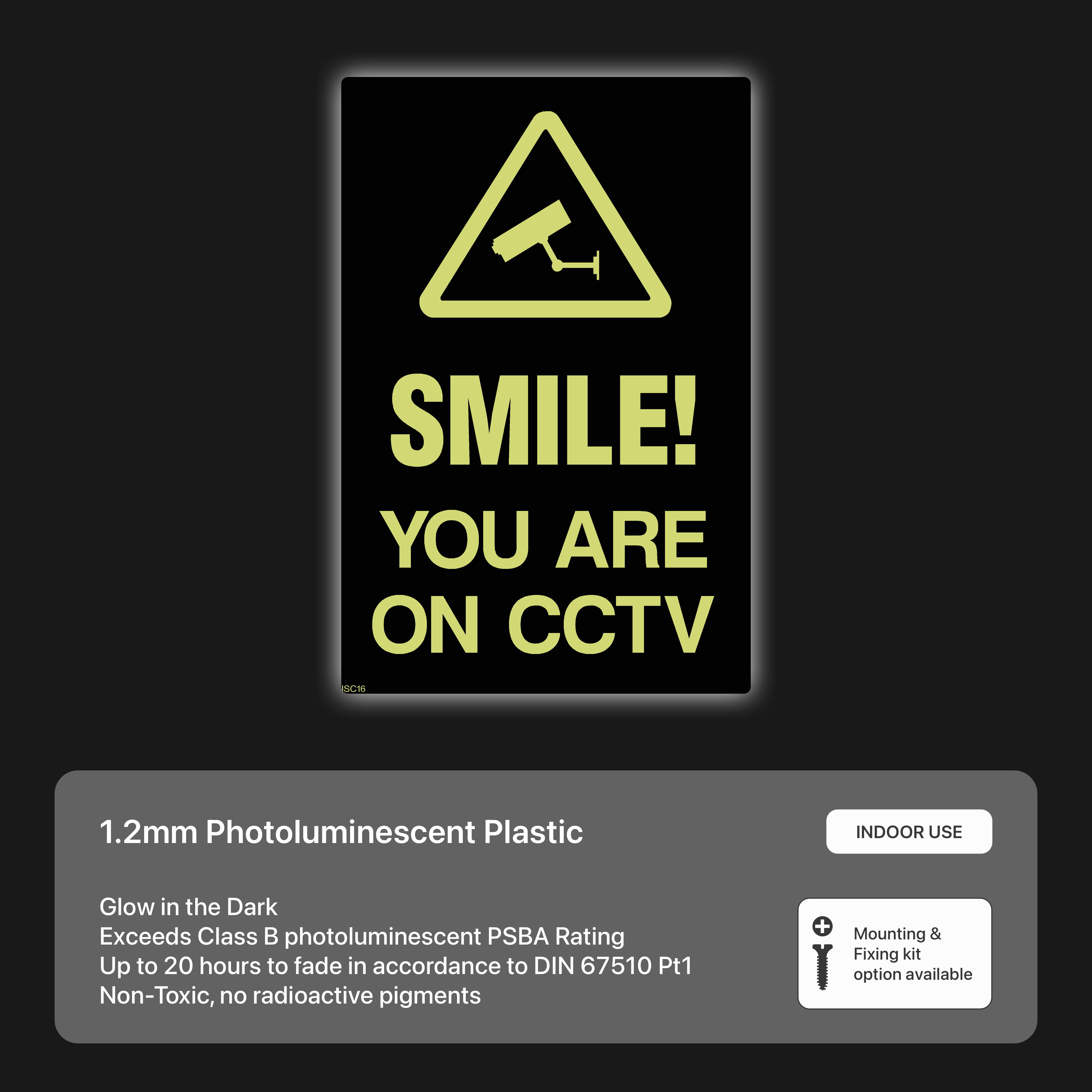 Smile Cctv Sign Smile You're Already On Camera Sign 98 X 98mm