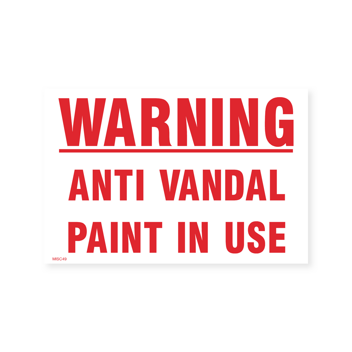 Anti Vandal Paint Sign – Safety Signs & Stickers