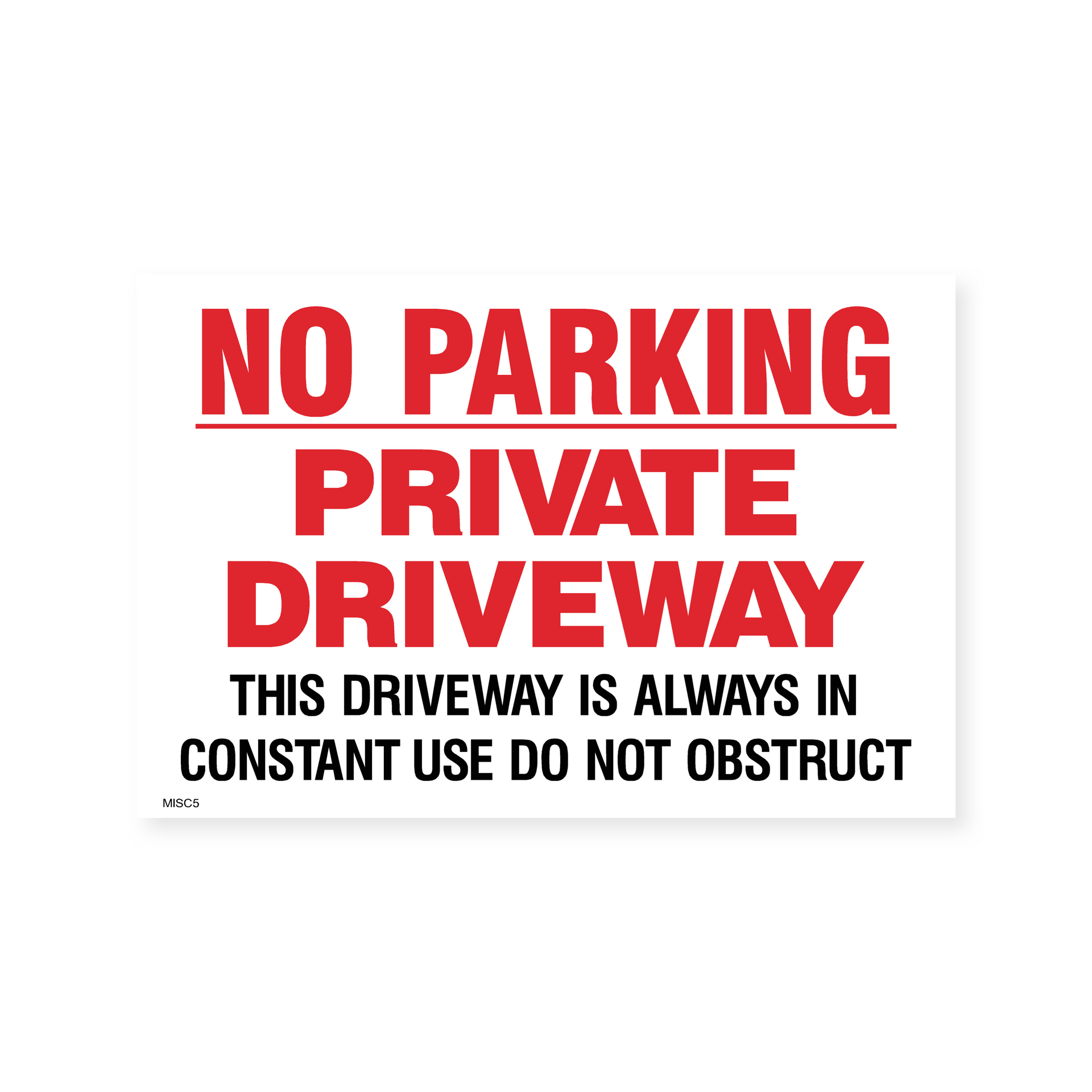 No Parking Private Driveway Sign – Safety Signs & Stickers