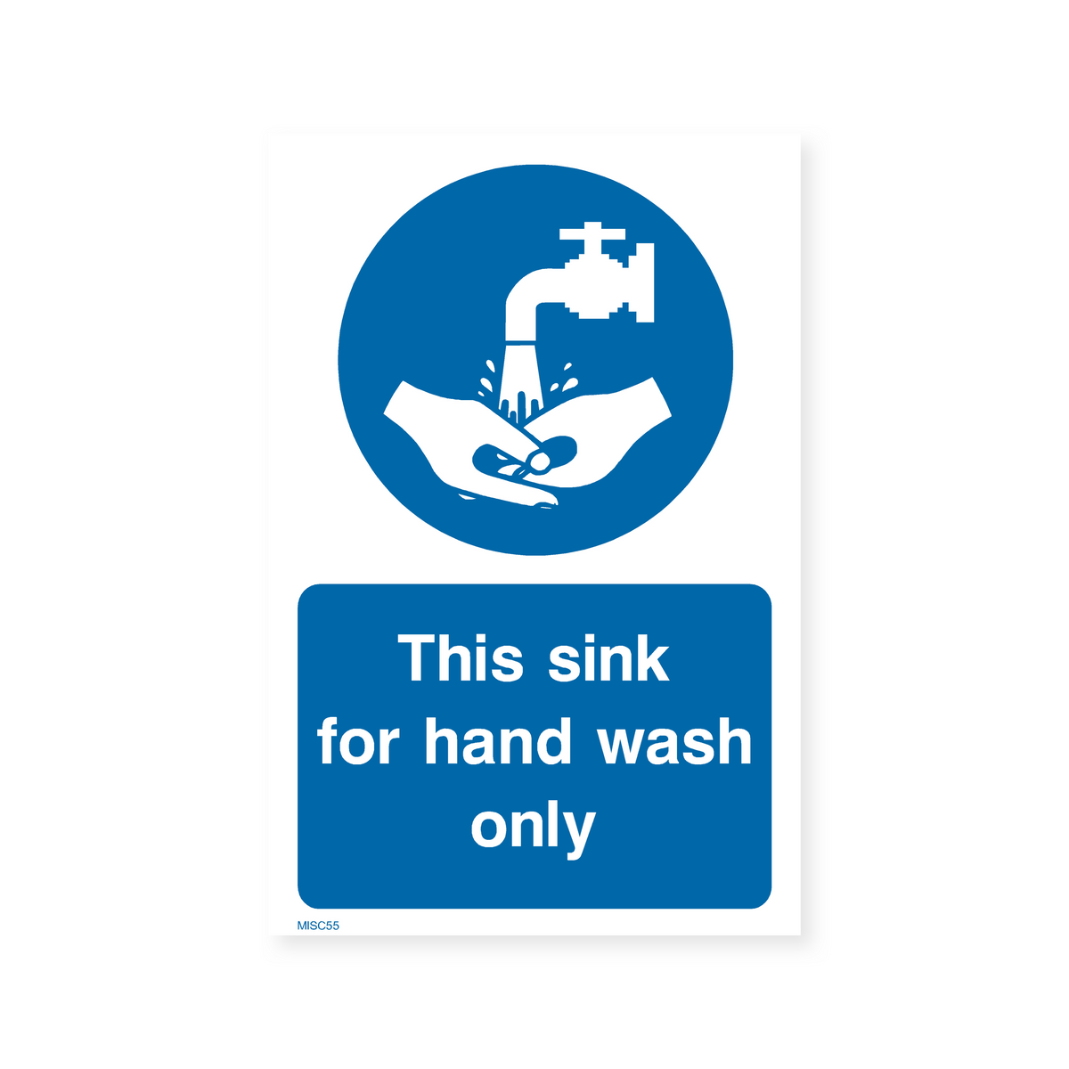 Hand Wash Only Sign – Safety Signs & Stickers