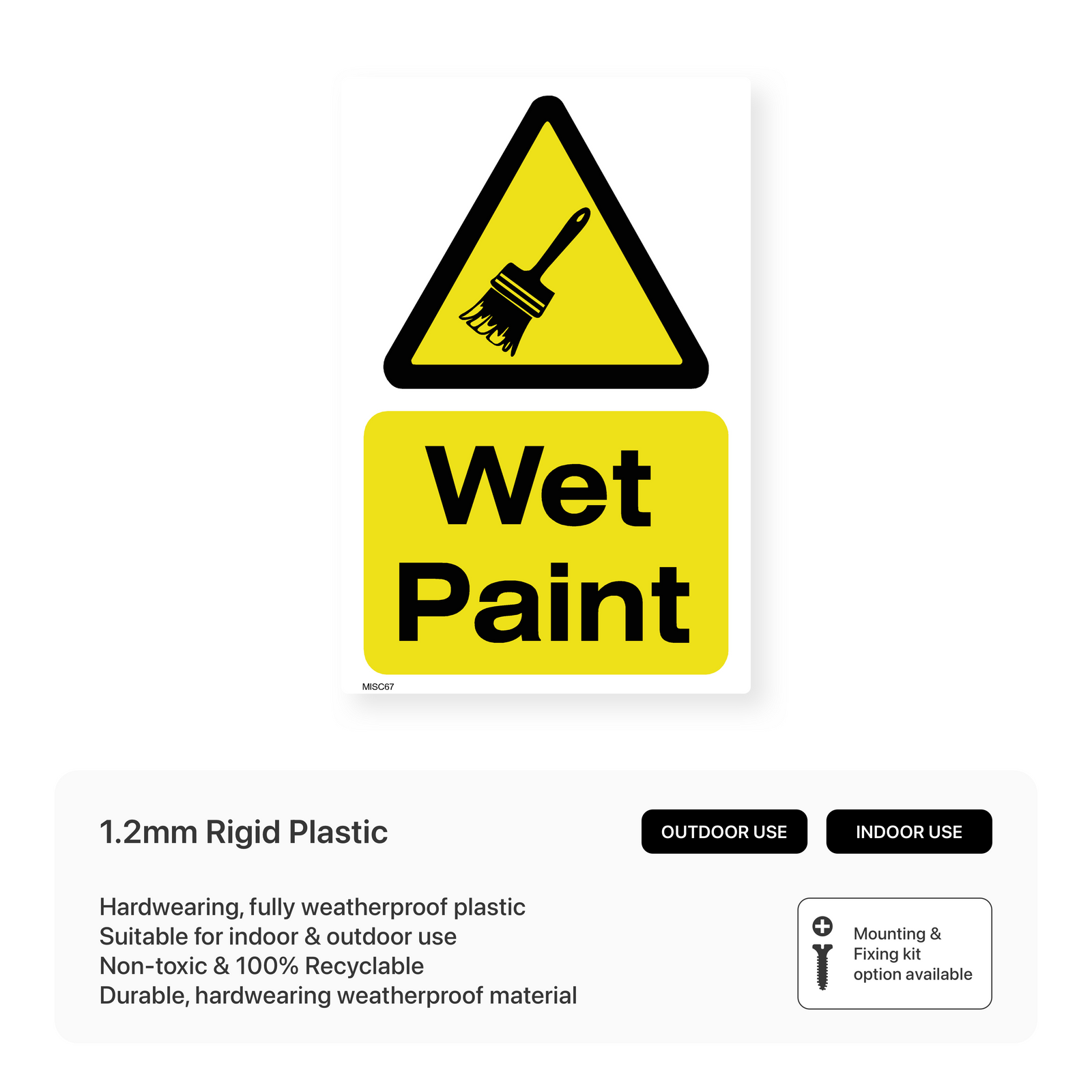 Wet Paint Sign – Safety Signs & Stickers