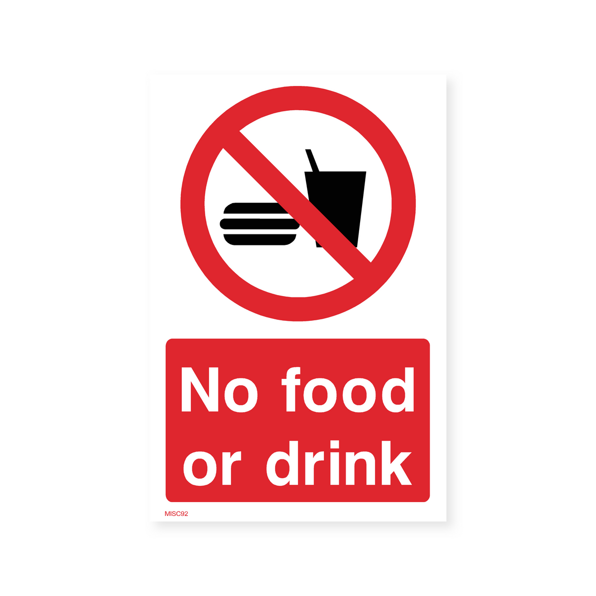 No Food or Drink Sign – Safety Signs & Stickers