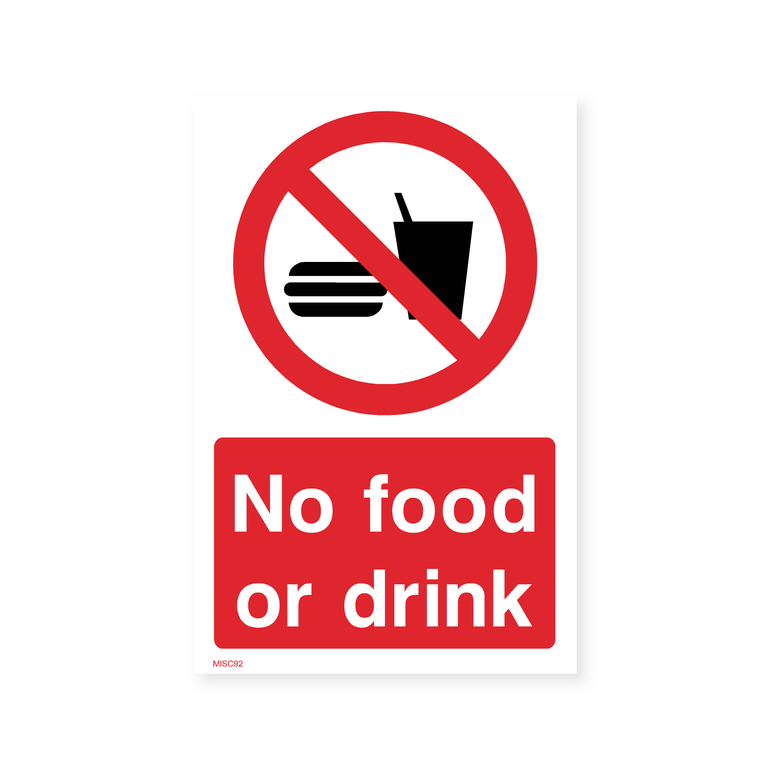 No Food or Drink Sign – Safety Signs & Stickers