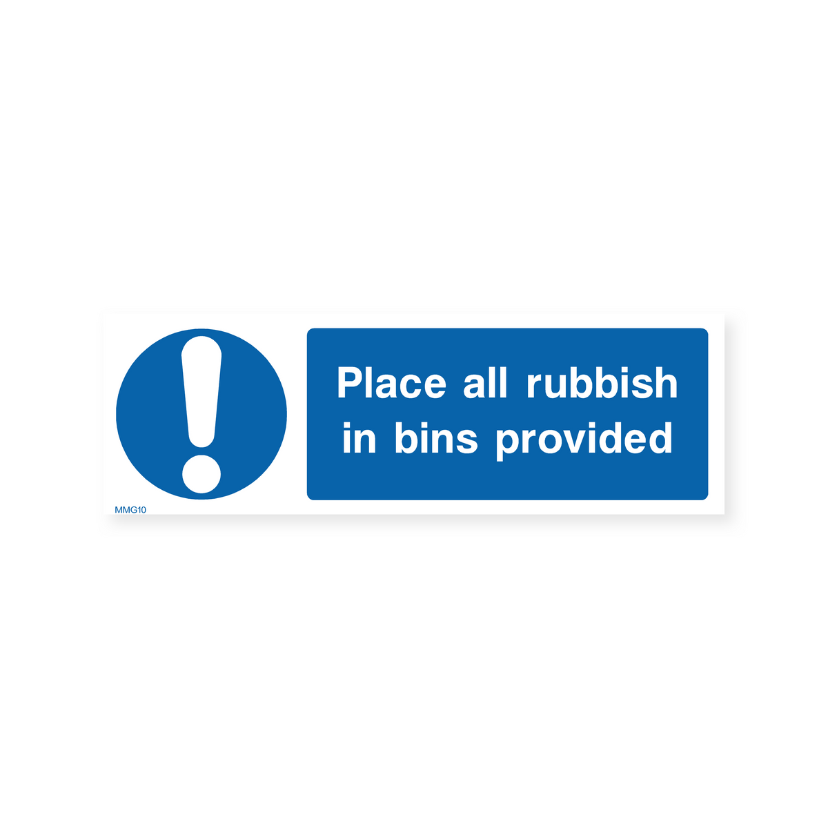 Place All Rubbish in Bins Provided Sign – Safety Signs & Stickers