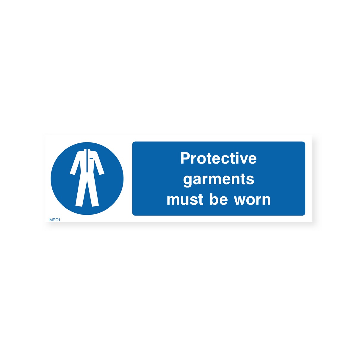 Protective Garments Must Be Worn Sign (Rectangle) – Safety Signs & Stickers