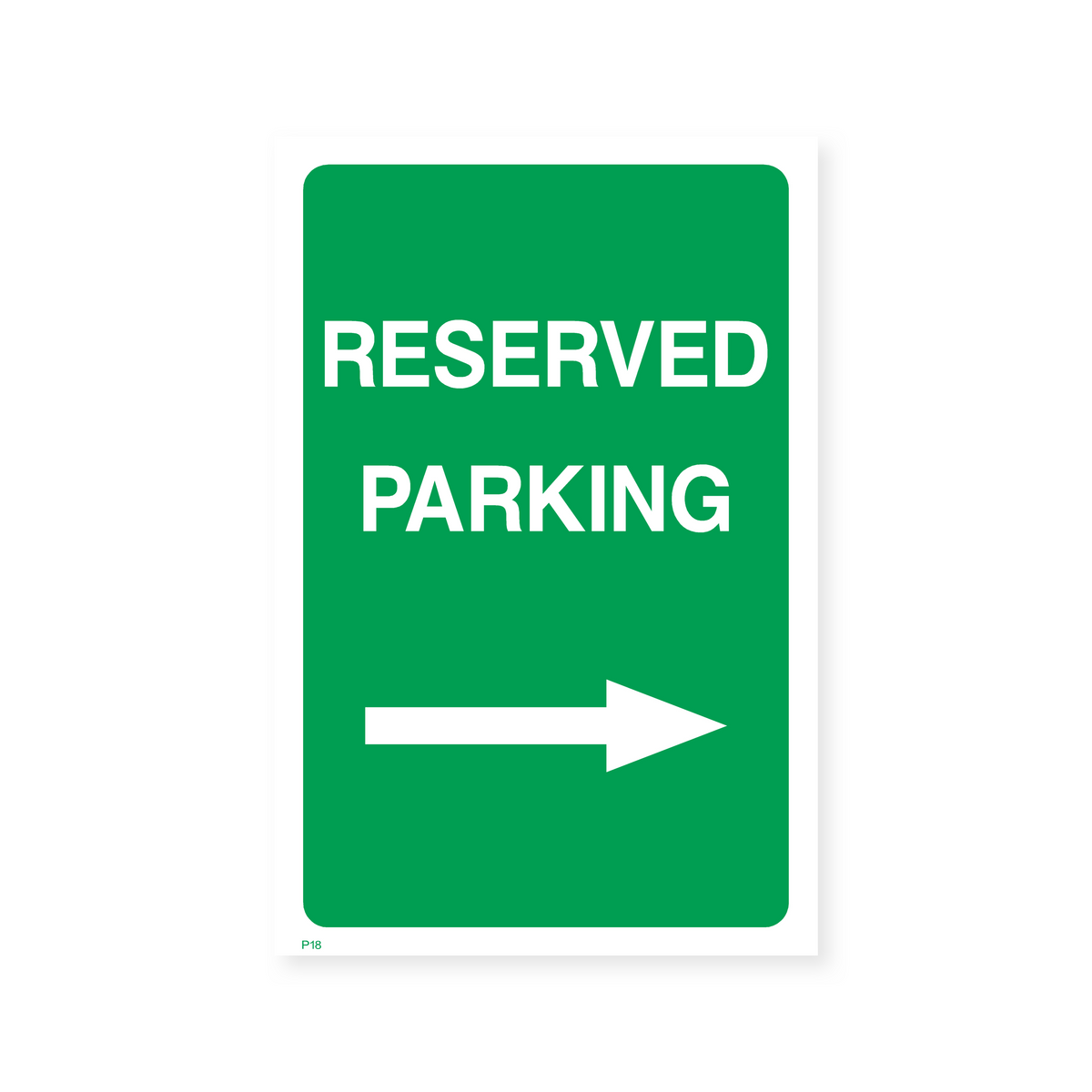 Reserved Parking Sign with Arrow Right – Safety Signs & Stickers
