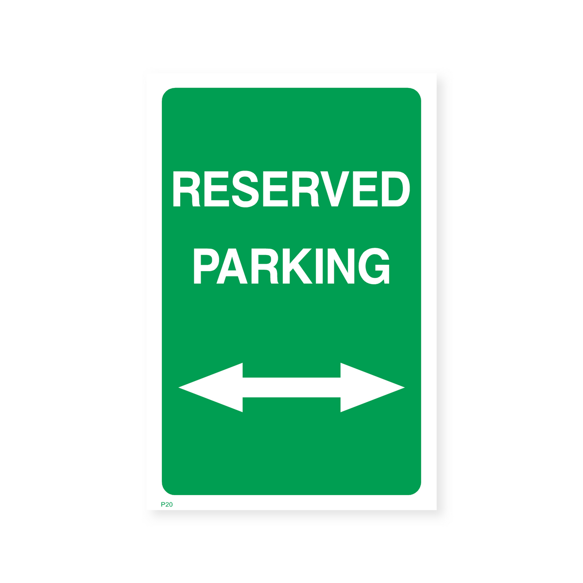 Reserved Parking Sign with Arrows Both Ways – Safety Signs & Stickers