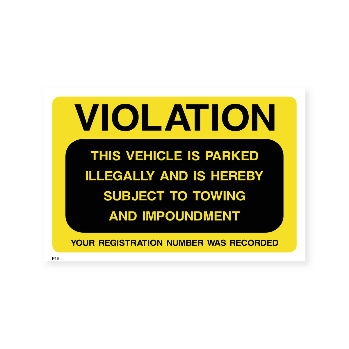 Illegal Parking Violation Sign – Safety Signs & Stickers