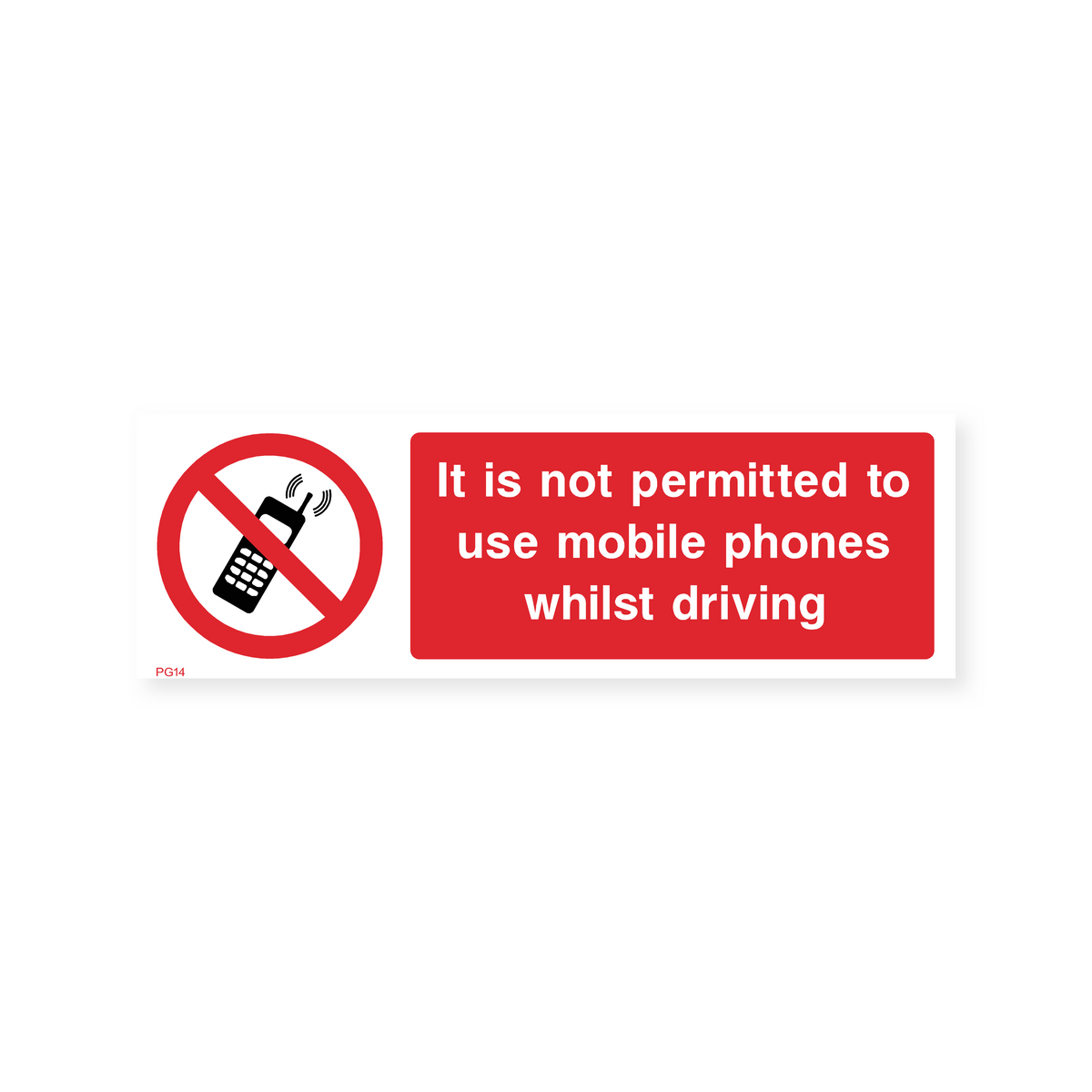 No Mobile Phones While Driving Sign – Safety Signs & Stickers