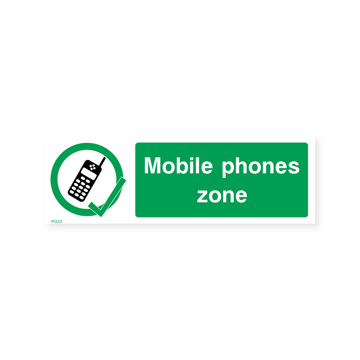 Mobile Phones Zone Sign – Safety Signs & Stickers