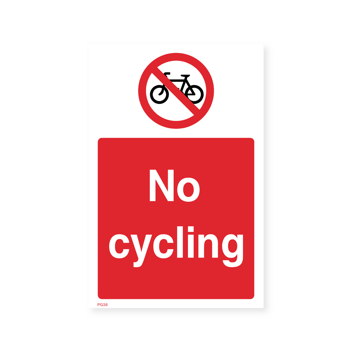 No Cycling Sign (Portrait) – Safety Signs & Stickers