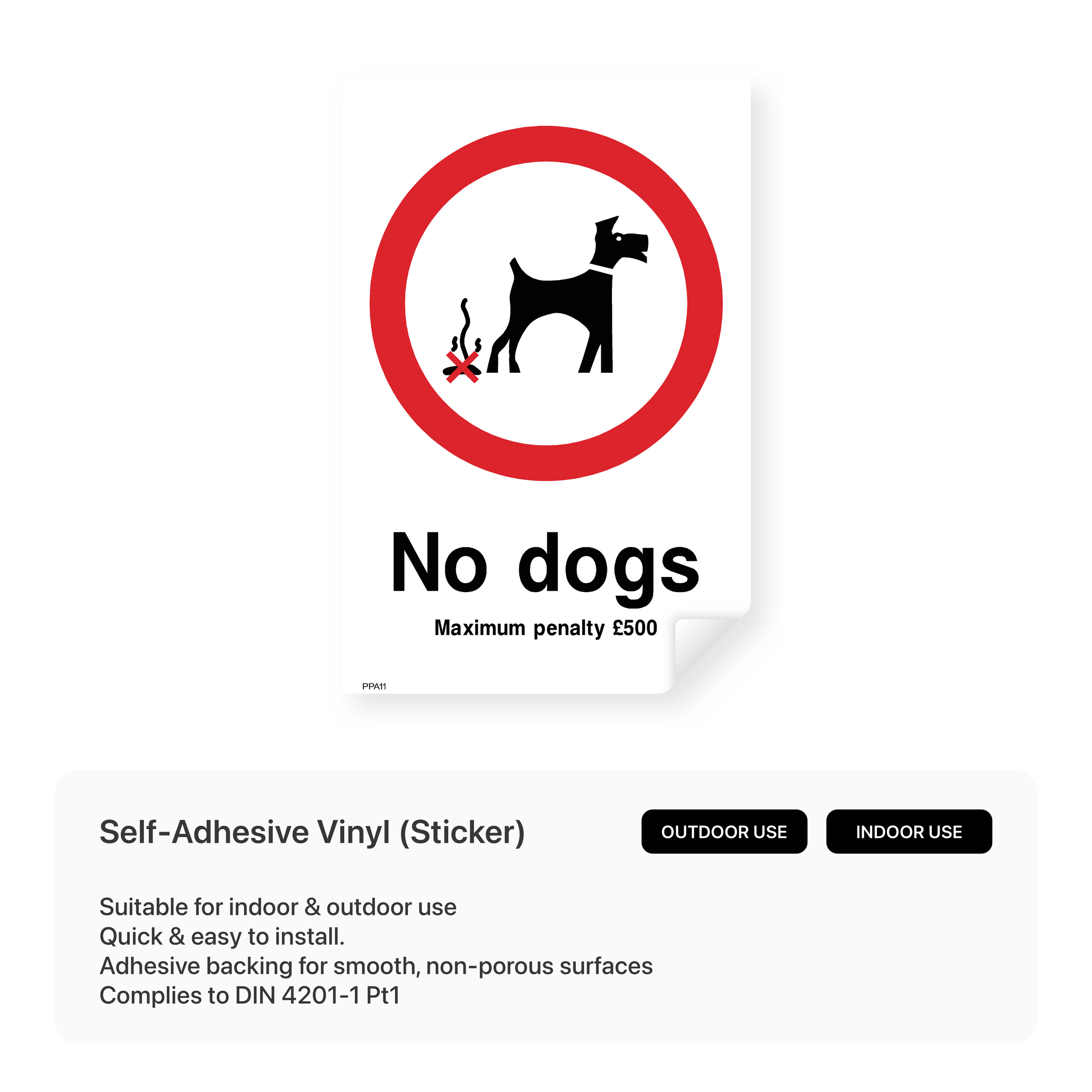 No Dogs Sign - £500 Fine (Parks & Play Areas) – Safety Signs & Stickers