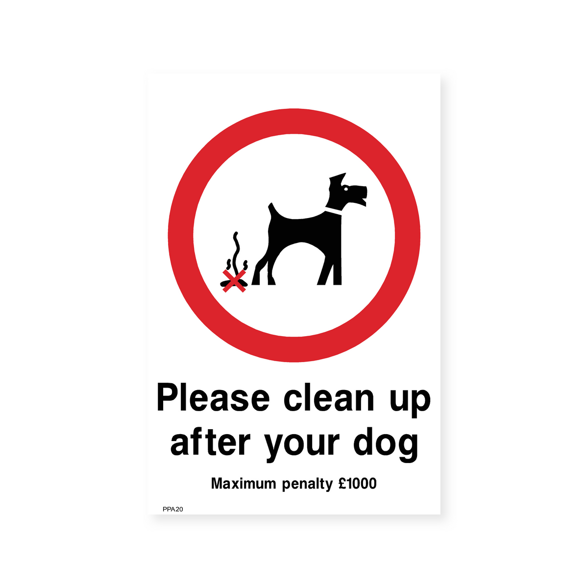 Dog Waste Fine Sign - £1000 Penalty – Safety Signs & Stickers
