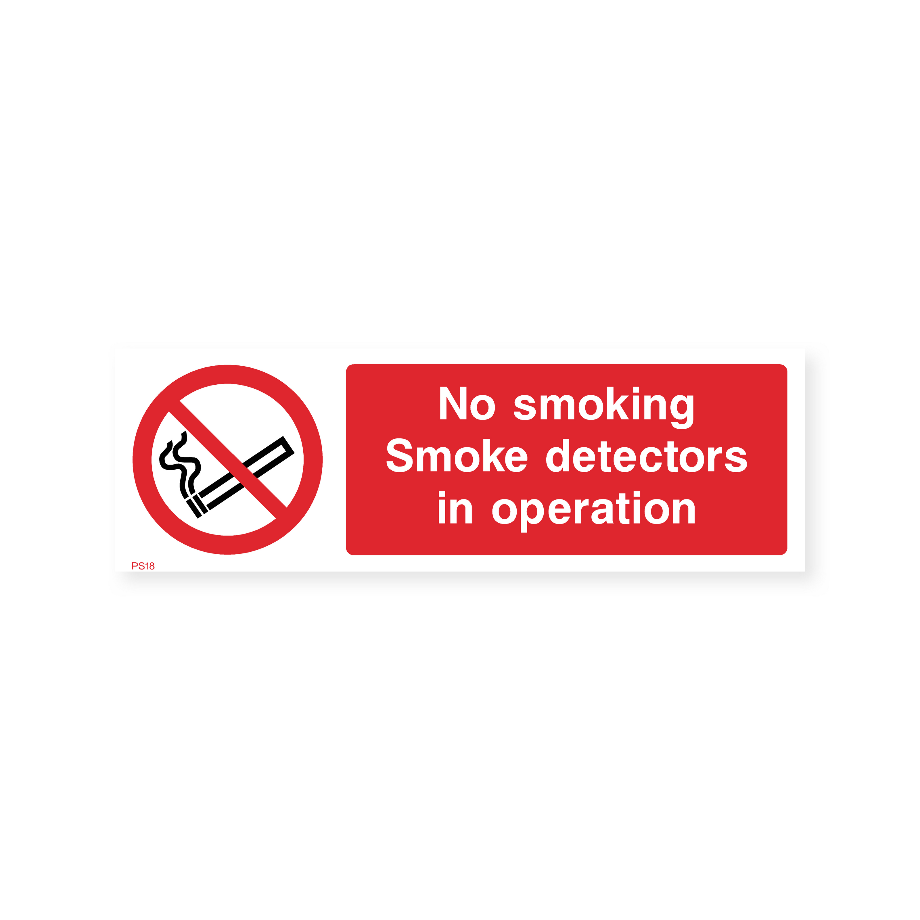 No Smoking Sign - Smoke Detectors in Operation – Safety Signs & Stickers