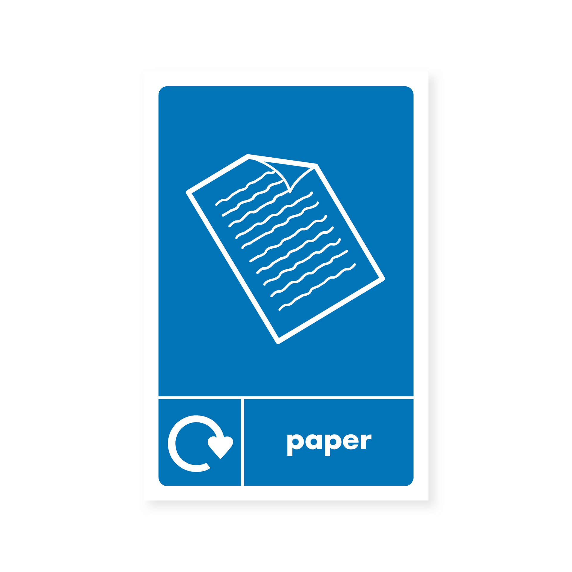 Paper Recycling - Portrait Sign – Safety Signs & Stickers