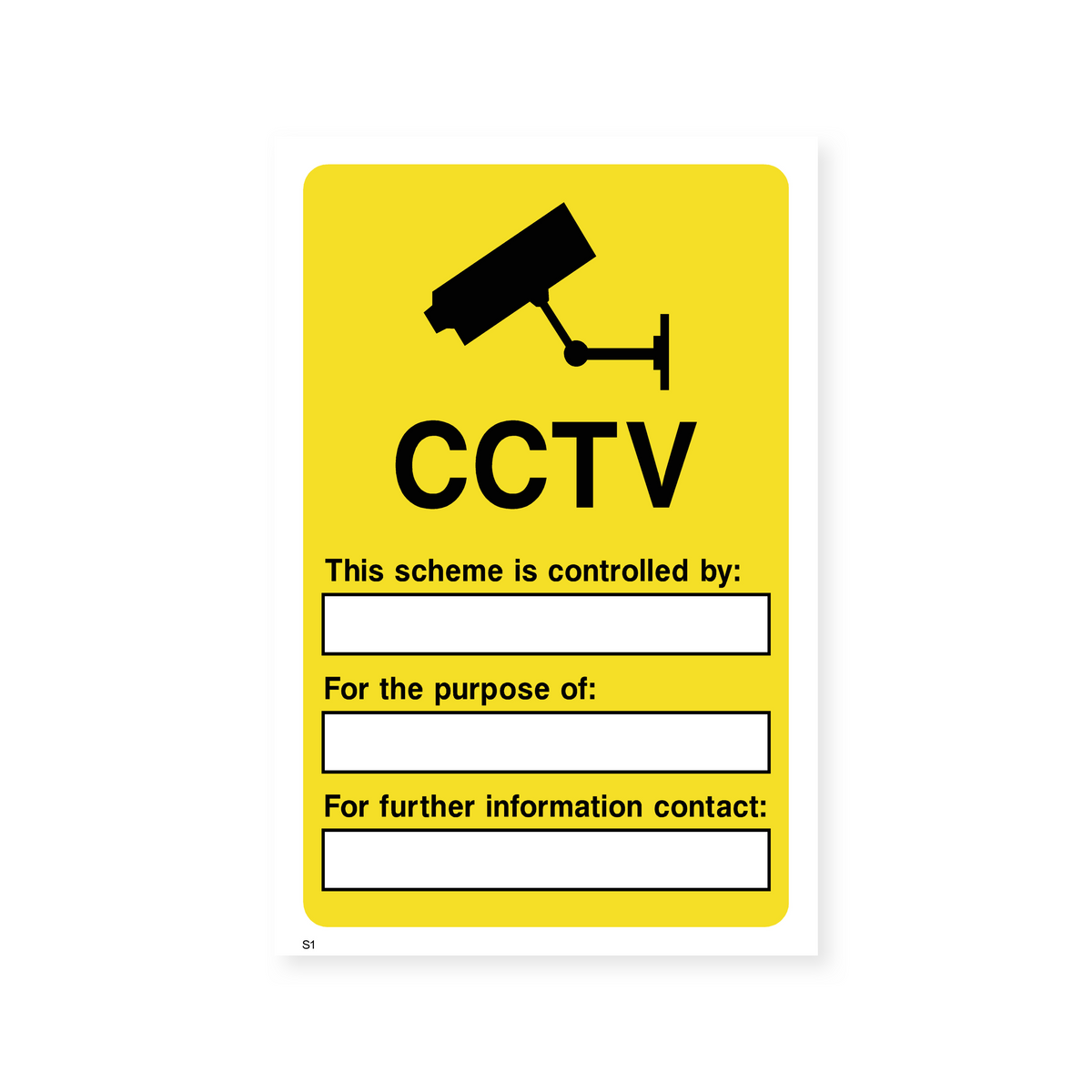CCTV Scheme Controlled - Safety Sign (Portrait) – Safety Signs & Stickers