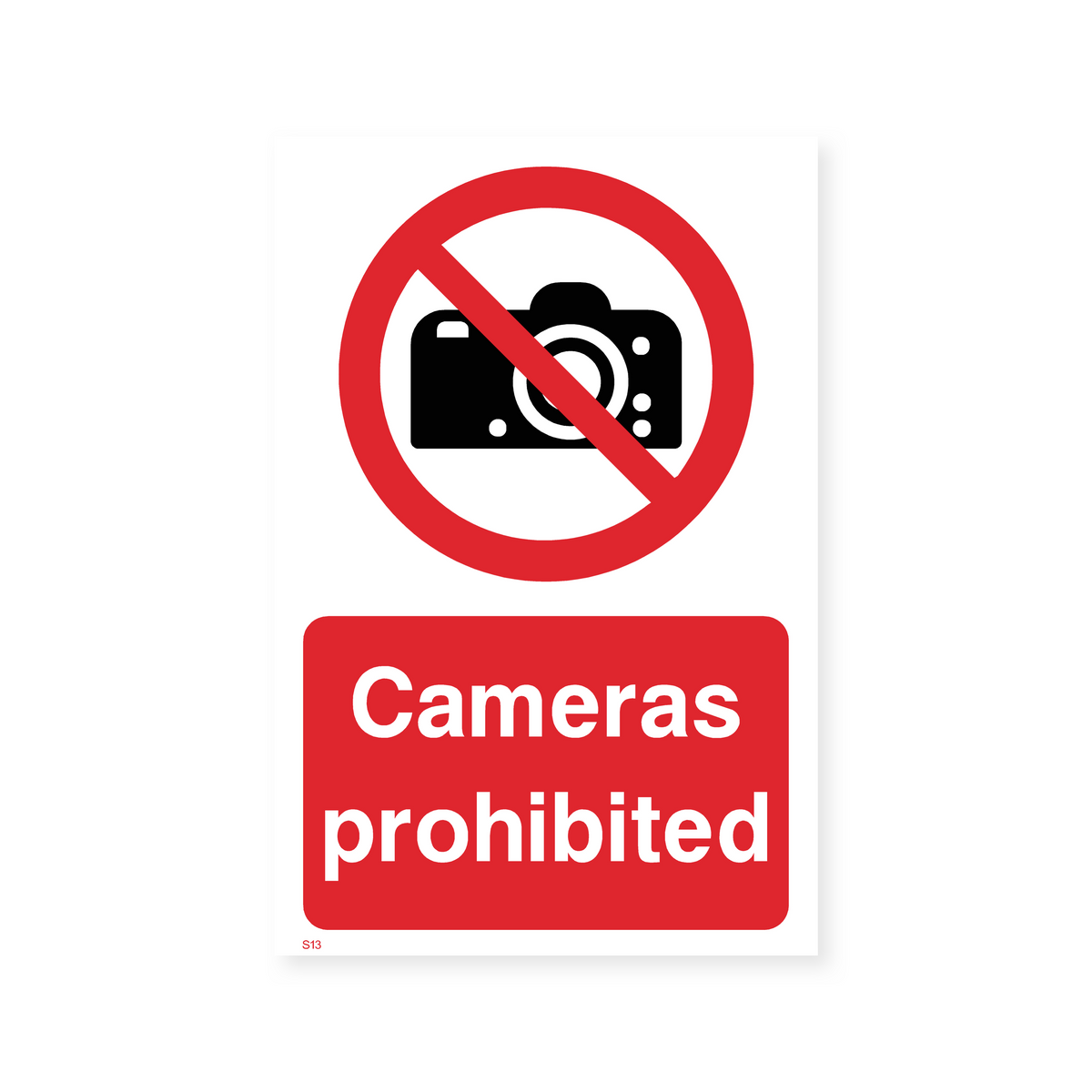 Cameras Prohibited - Safety Sign (Portrait) – Safety Signs & Stickers