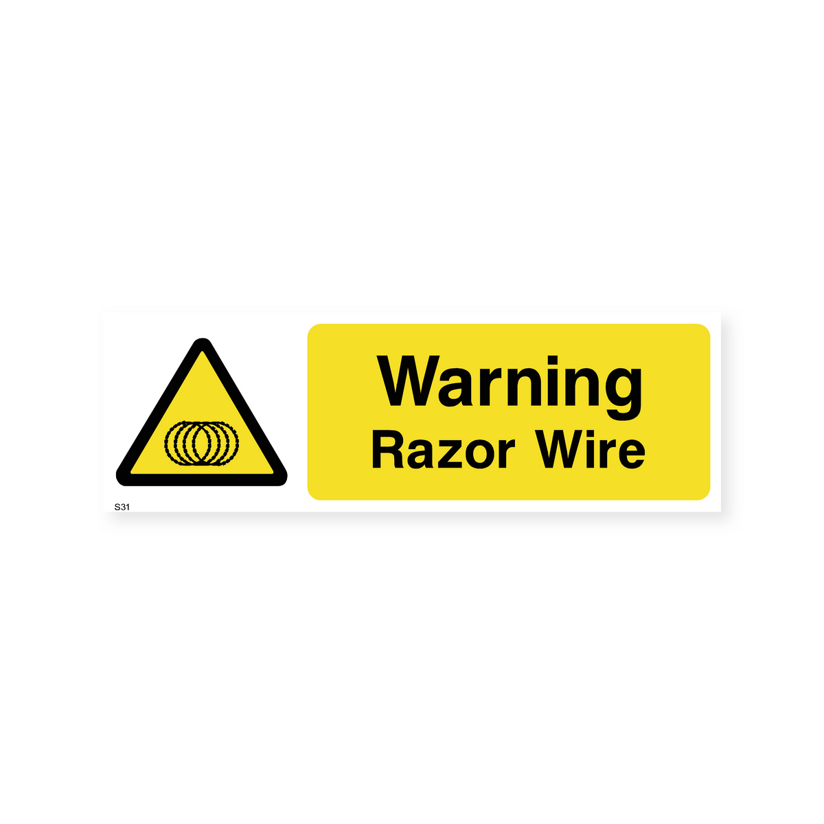 Warning Razor Wire Sign – Safety Signs & Stickers