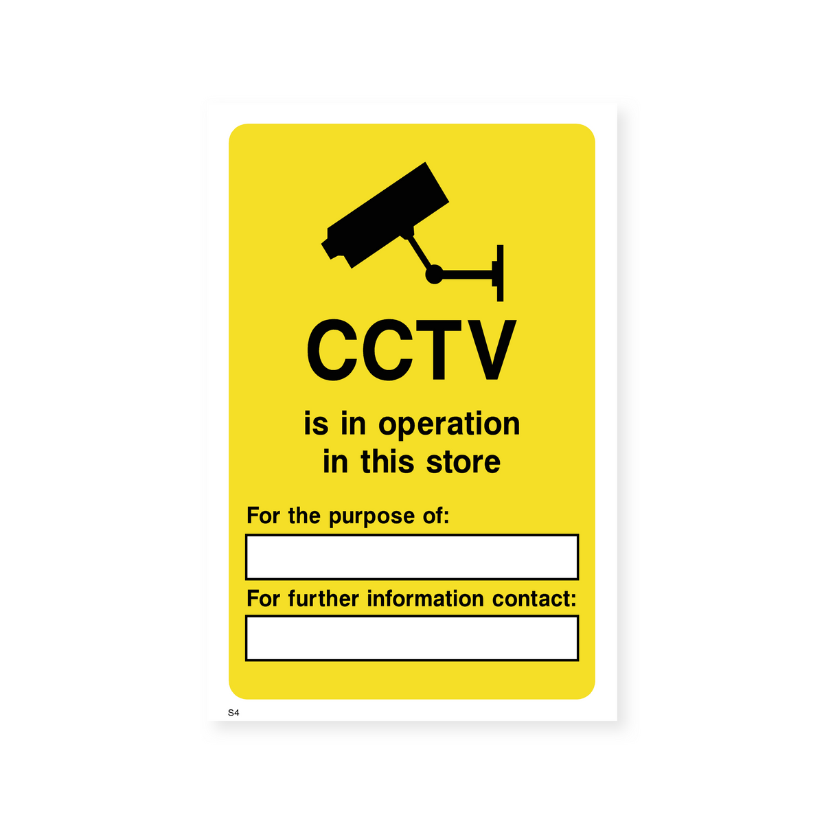 CCTV In Operation - Store Safety Sign (Portrait) – Safety Signs & Stickers