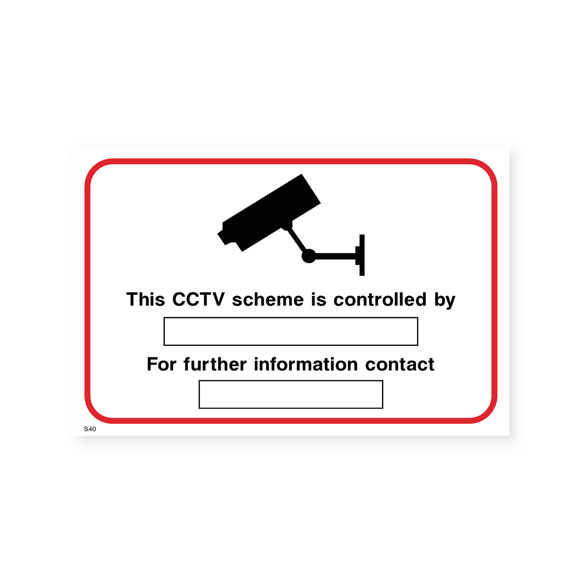 CCTV Scheme Controlled By Sign – Safety Signs & Stickers