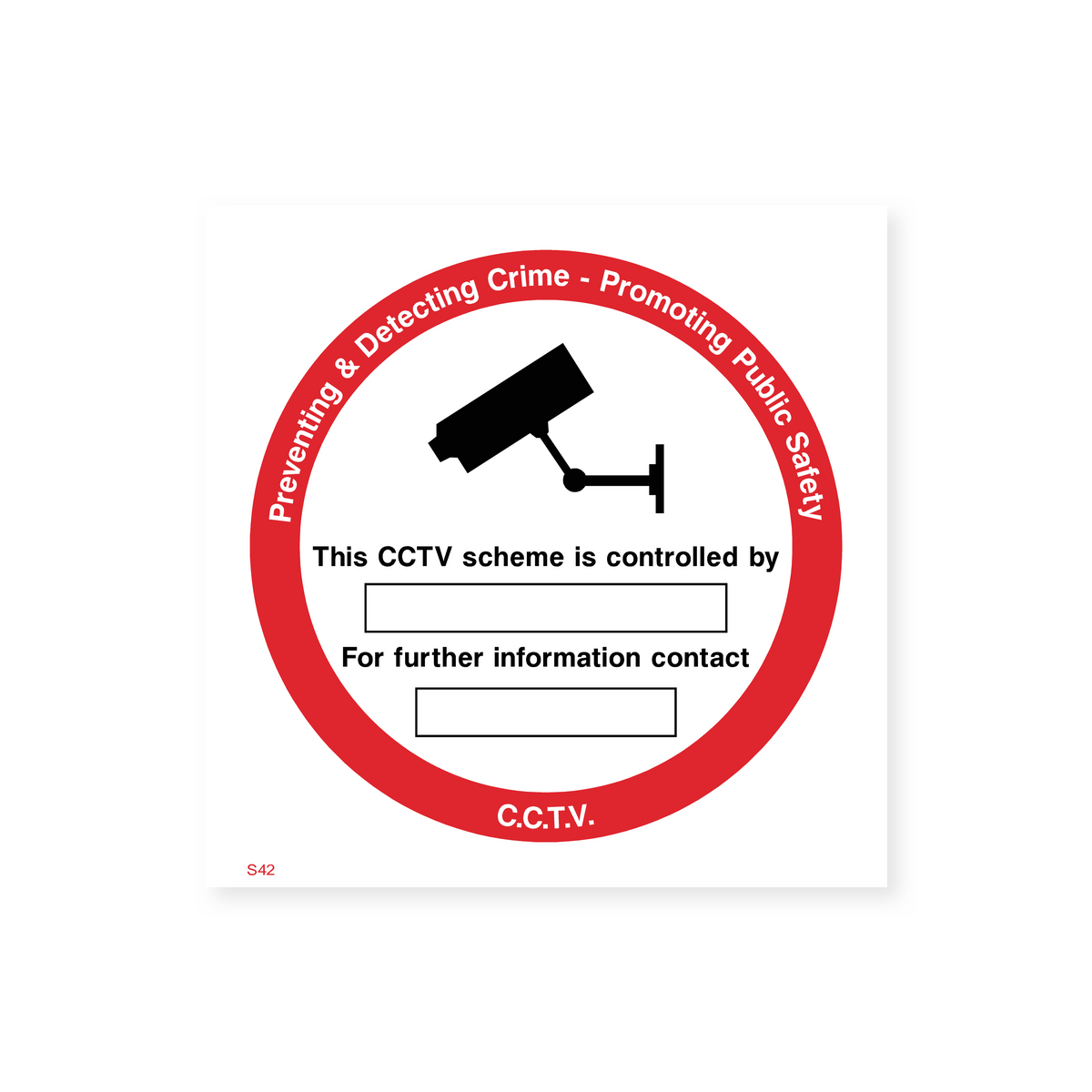 CCTV Scheme Controlled By Sign – Safety Signs & Stickers