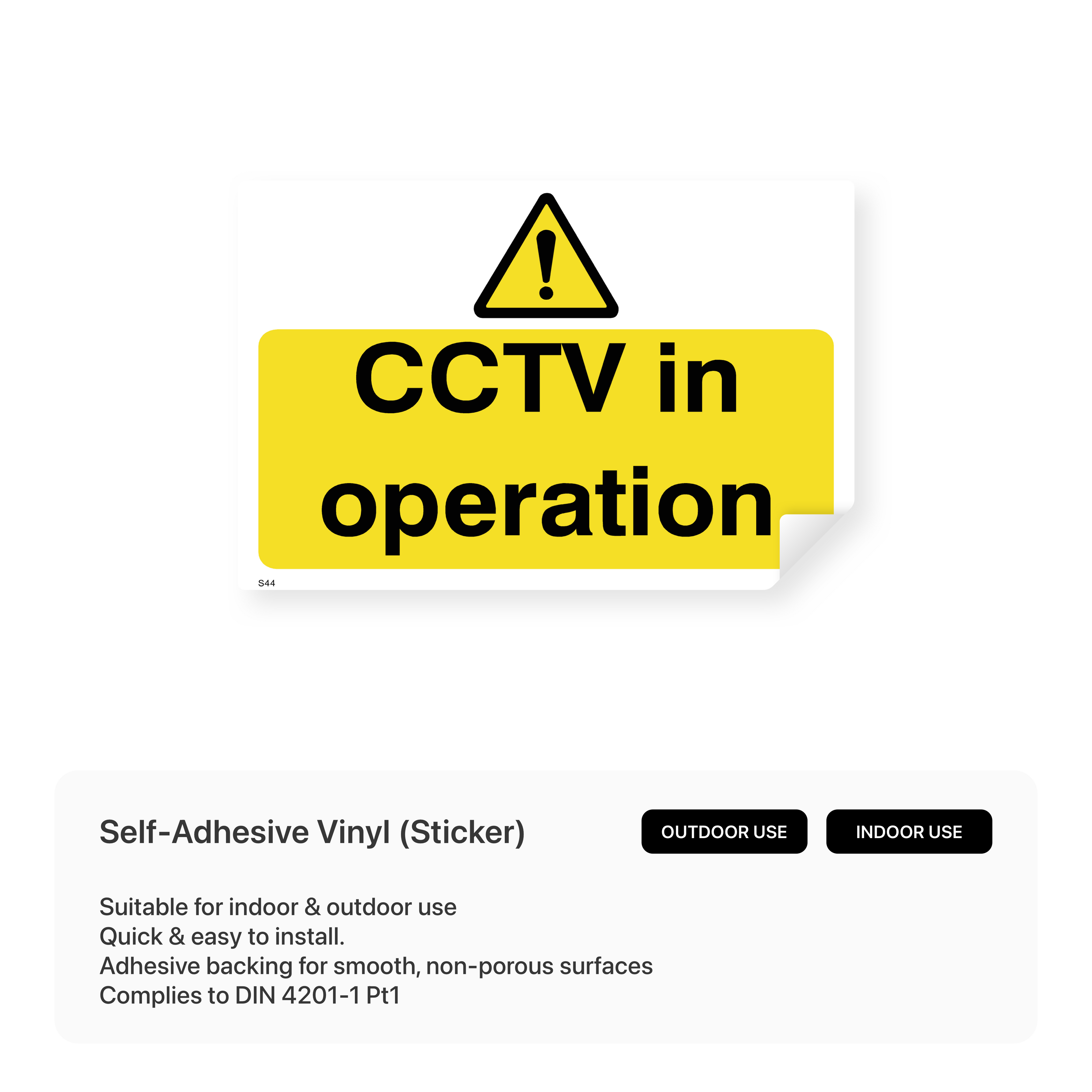CCTV in Operation Sign – Safety Signs & Stickers