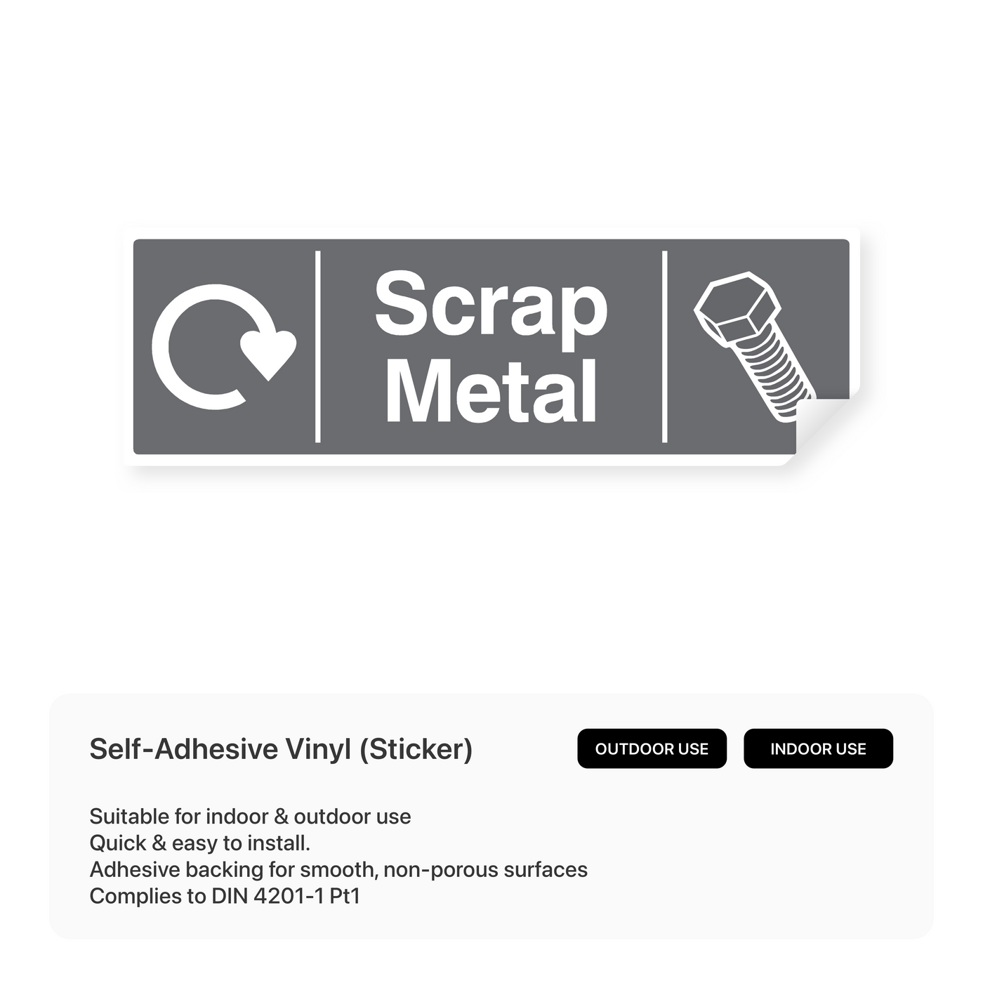 Scrap Metal Recycling - Safety Sign – Safety Signs & Stickers