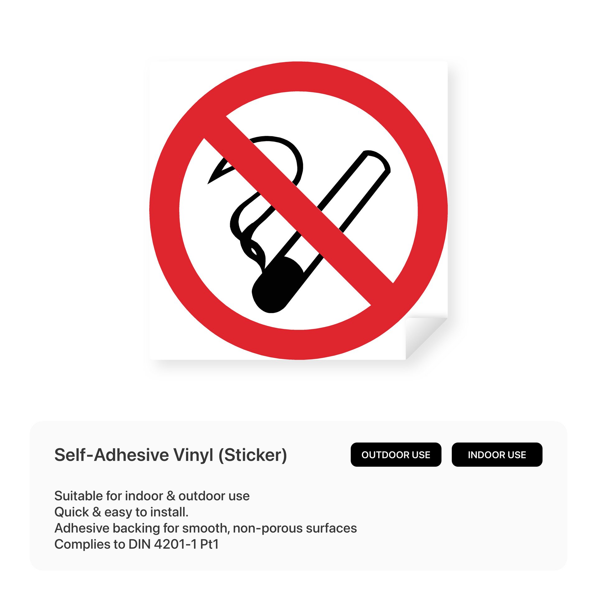 No Smoking Symbol Sign – Safety Signs & Stickers