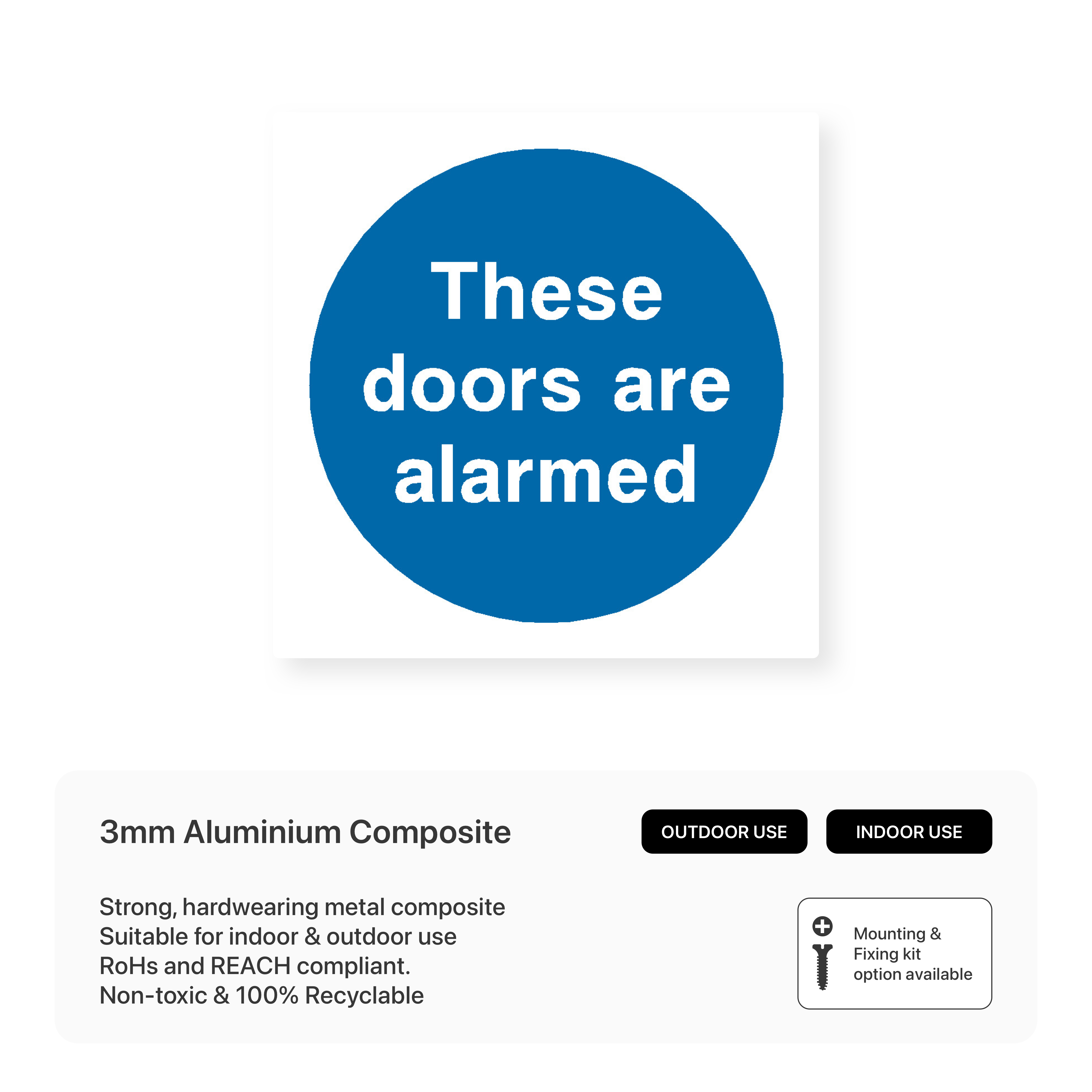 These Doors Are Alarmed Sign – Safety Signs & Stickers