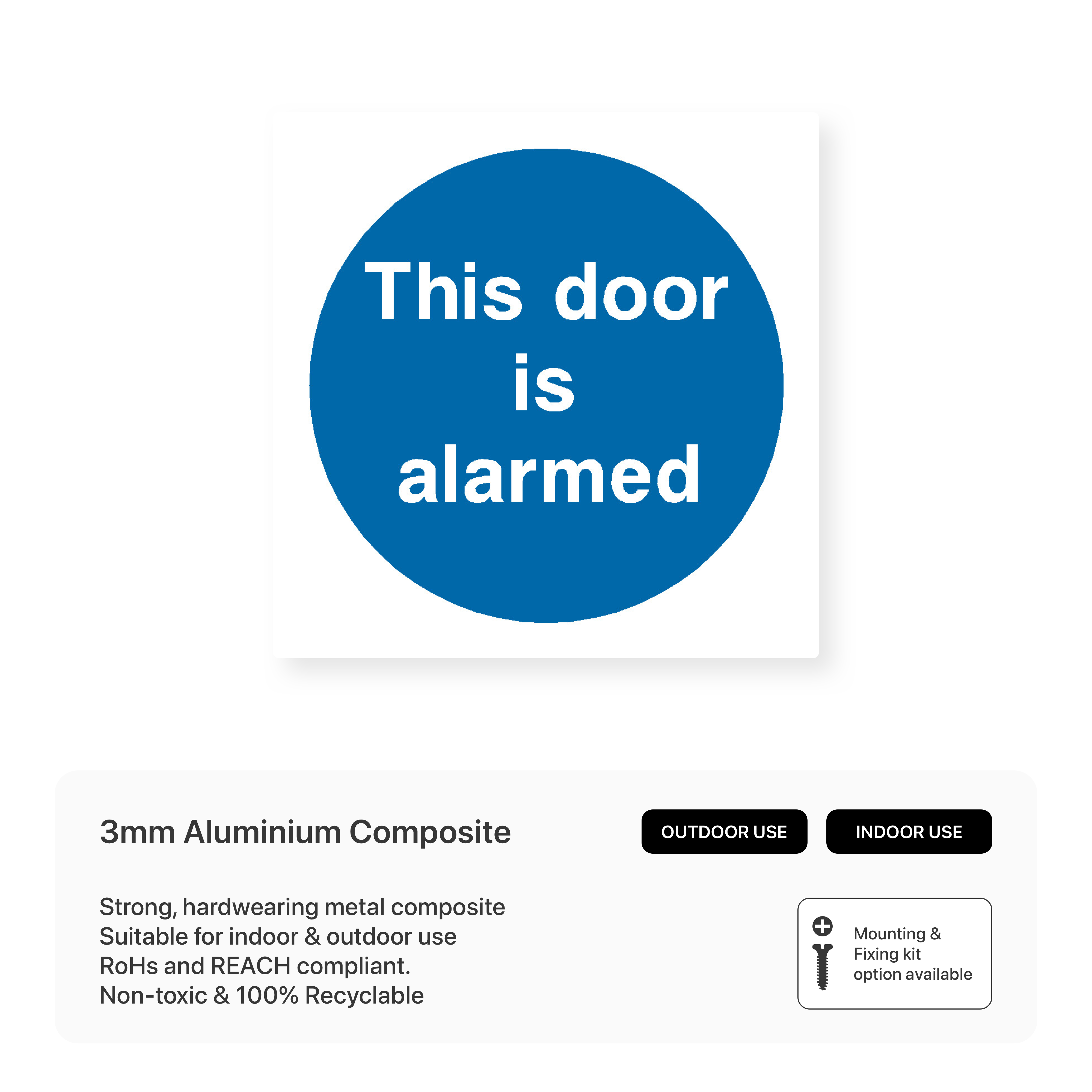 This Door Is Alarmed Sign – Safety Signs & Stickers