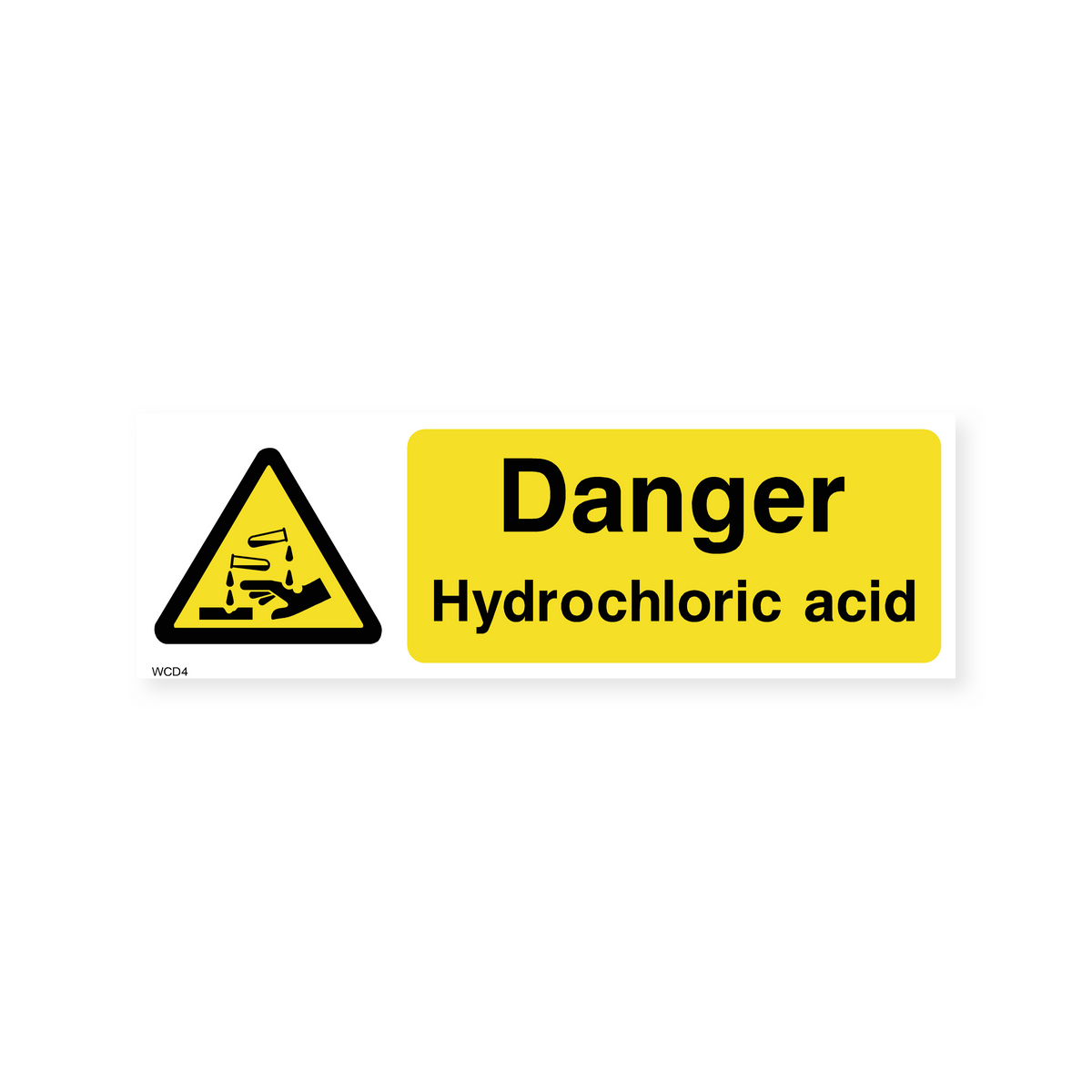 Danger Hydrochloric Acid Sign – Safety Signs & Stickers