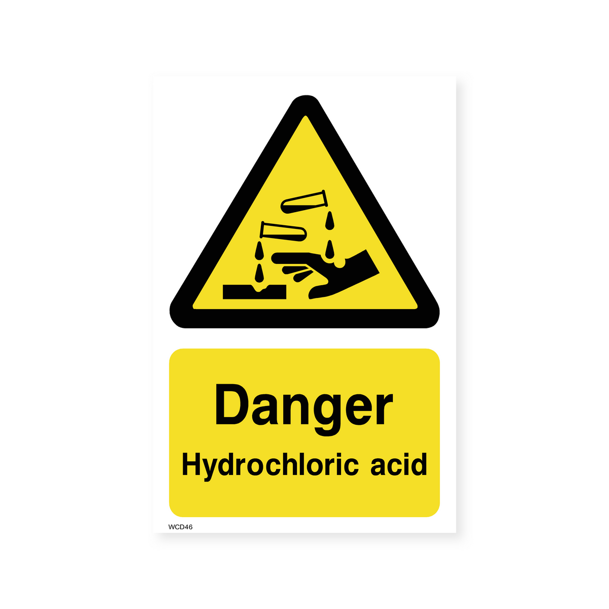 Danger Hydrochloric Acid Sign – Safety Signs & Stickers
