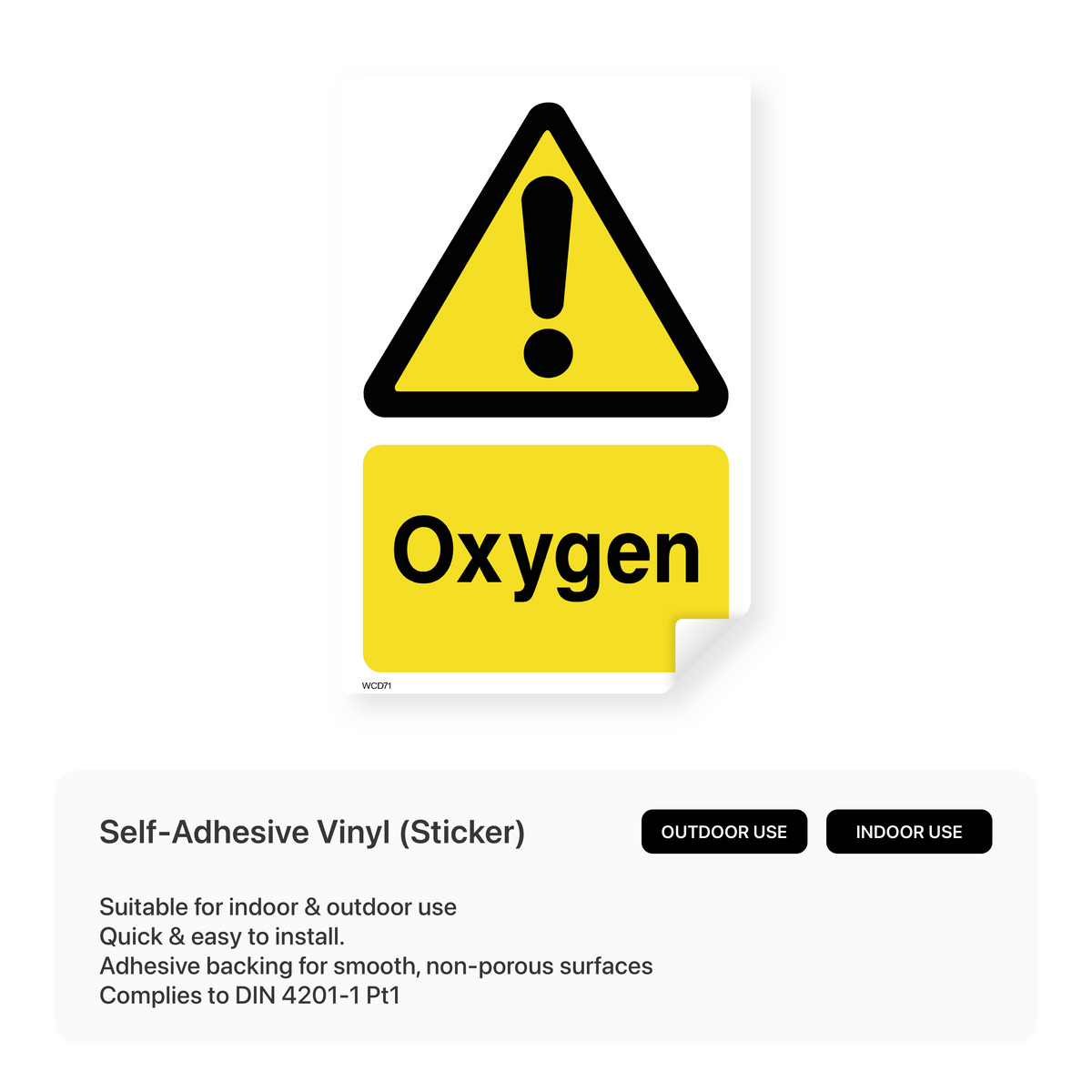Oxygen Sign – Safety Signs & Stickers